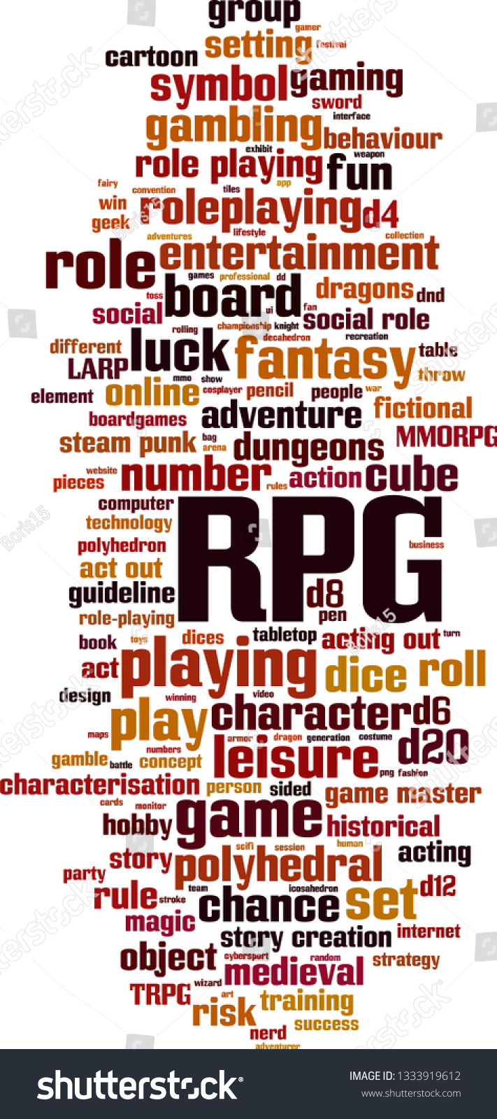 Rpg Word Cloud Concept Vector Illustration Stock Vector (Royalty Free ...