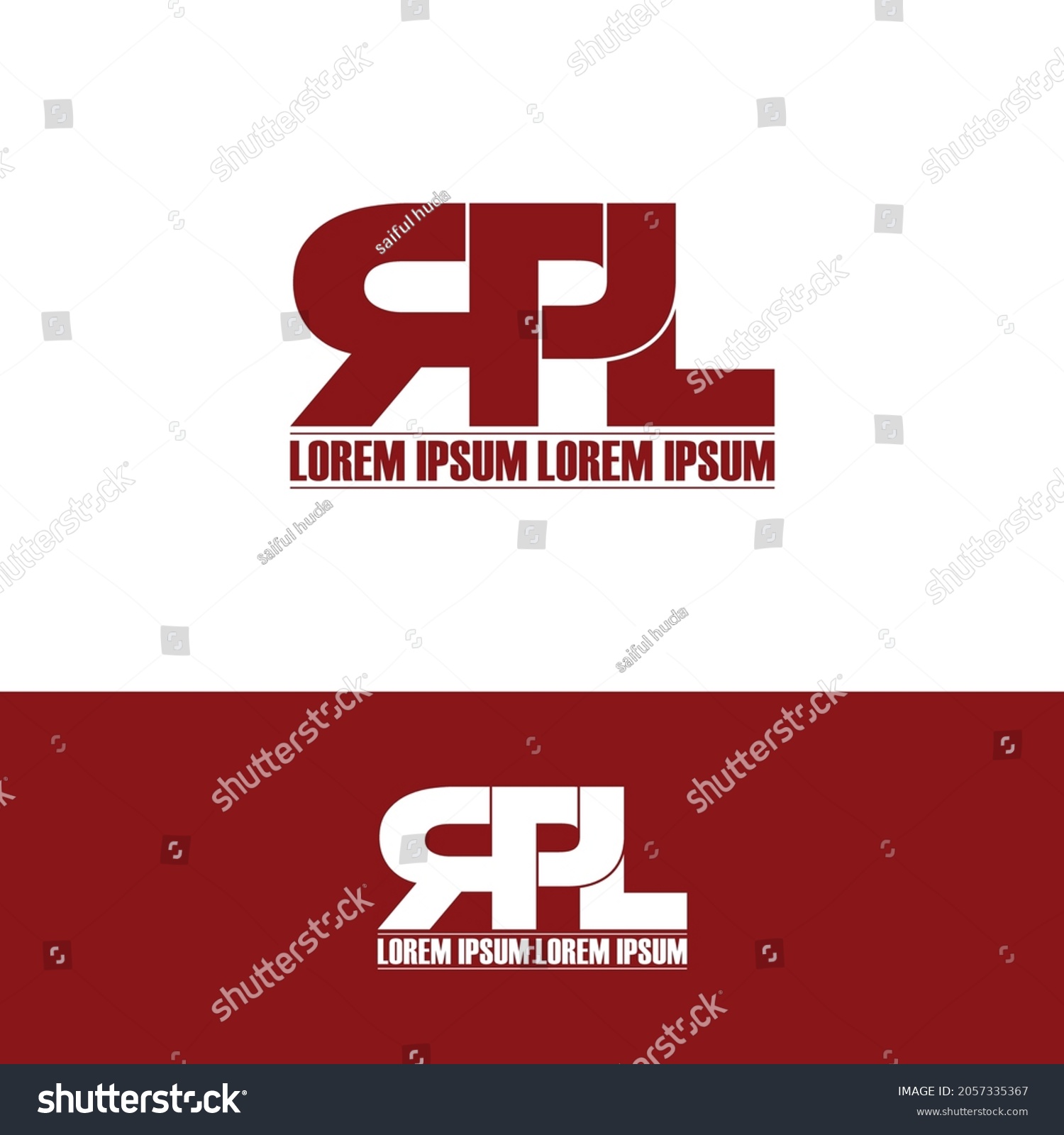 Rpl Letter Monogram Logo Design Vector Stock Vector (Royalty Free ...