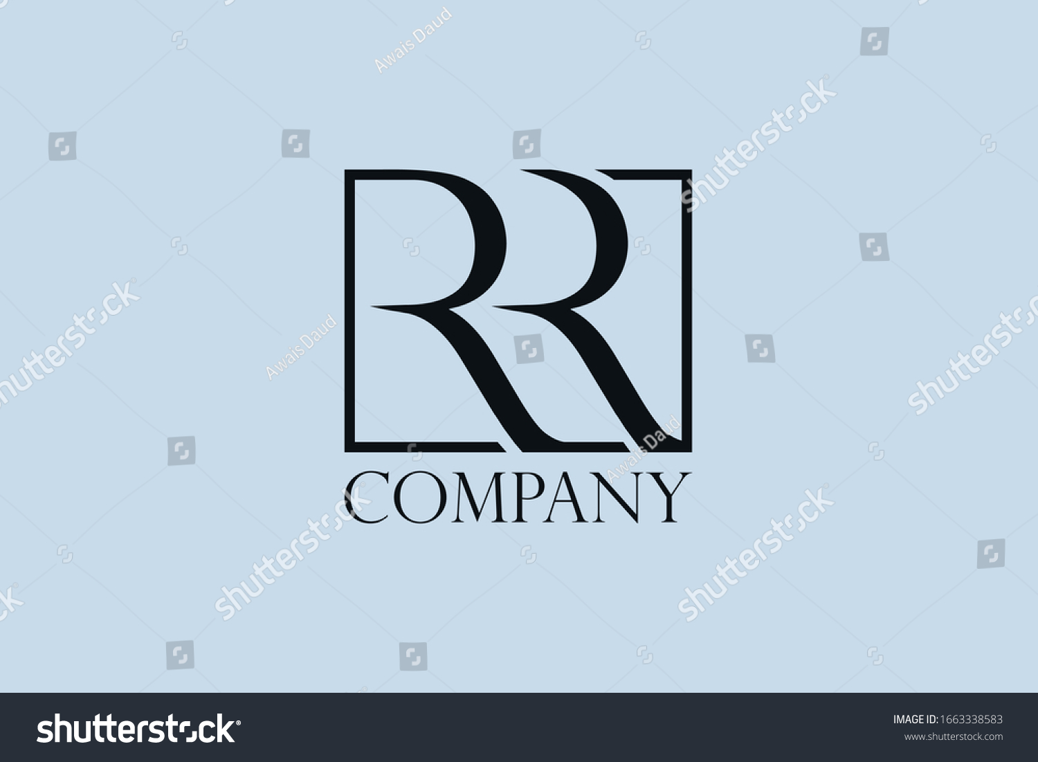 Rr Initial Letter Logo Minimal Creative Stock Vector (Royalty Free ...