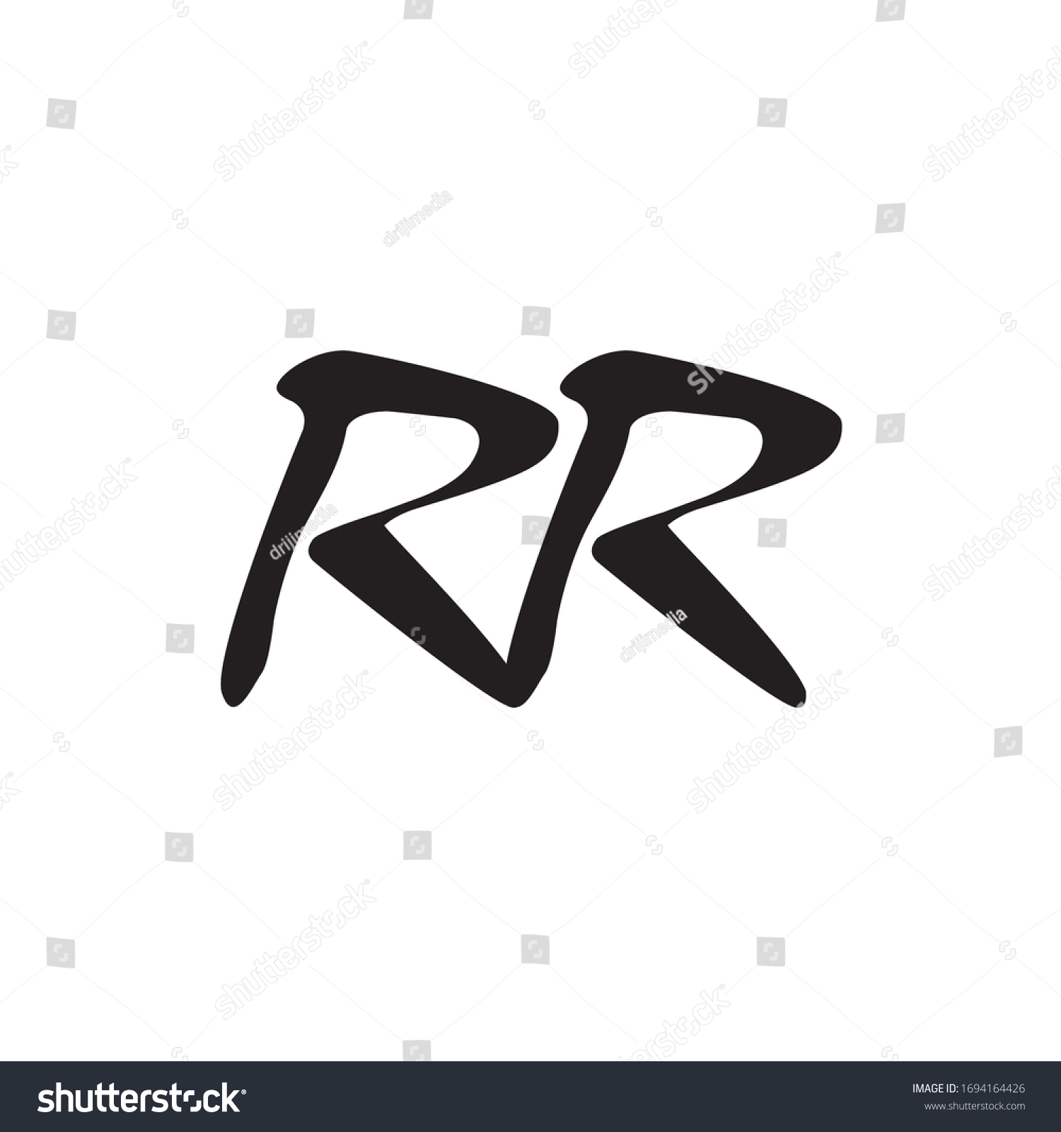 Rr Letter Logo Design Vector Stock Vector (Royalty Free) 1694164426 ...