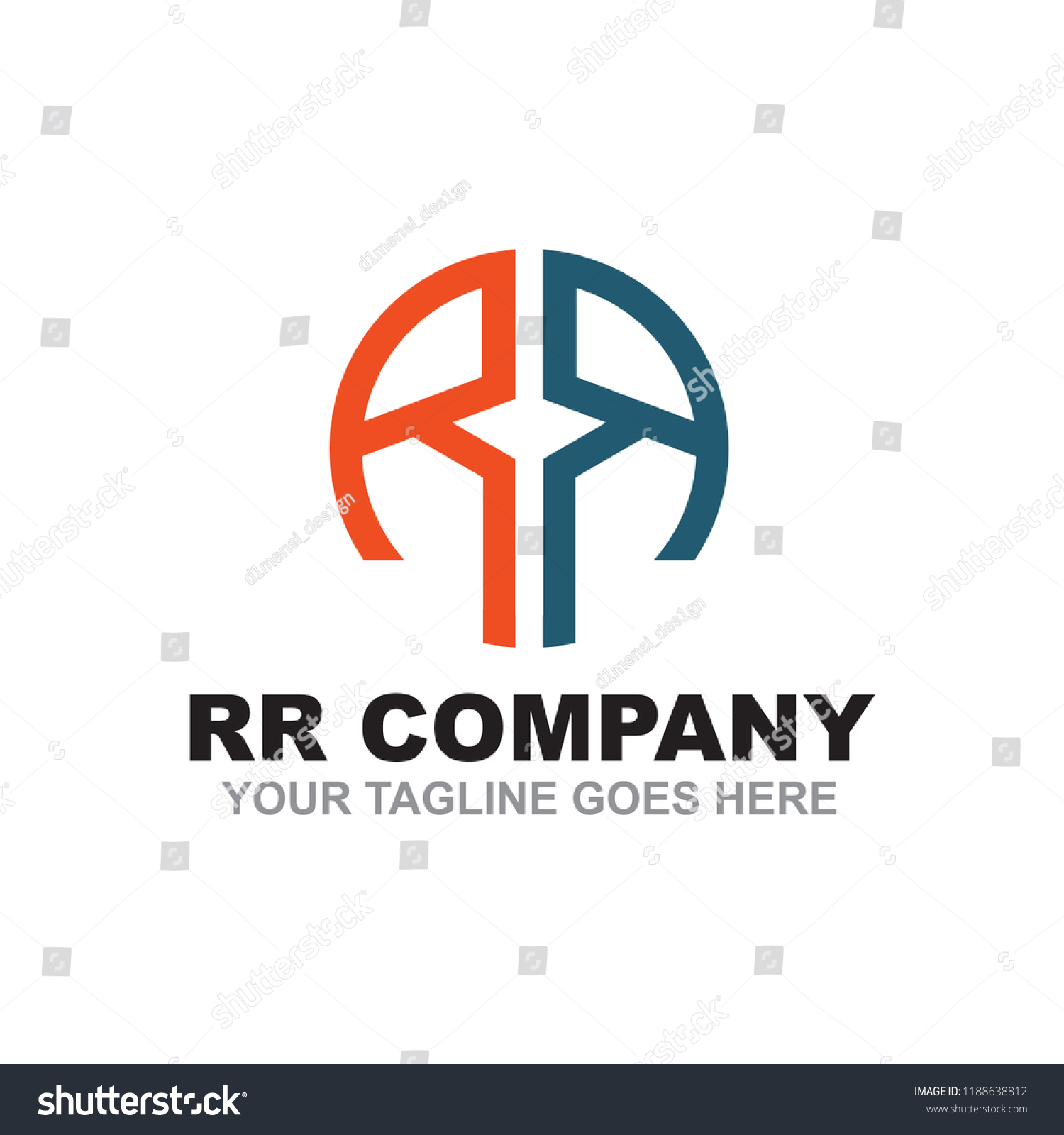 Rr Letter Logo Design Vector Template Stock Vector (Royalty Free ...
