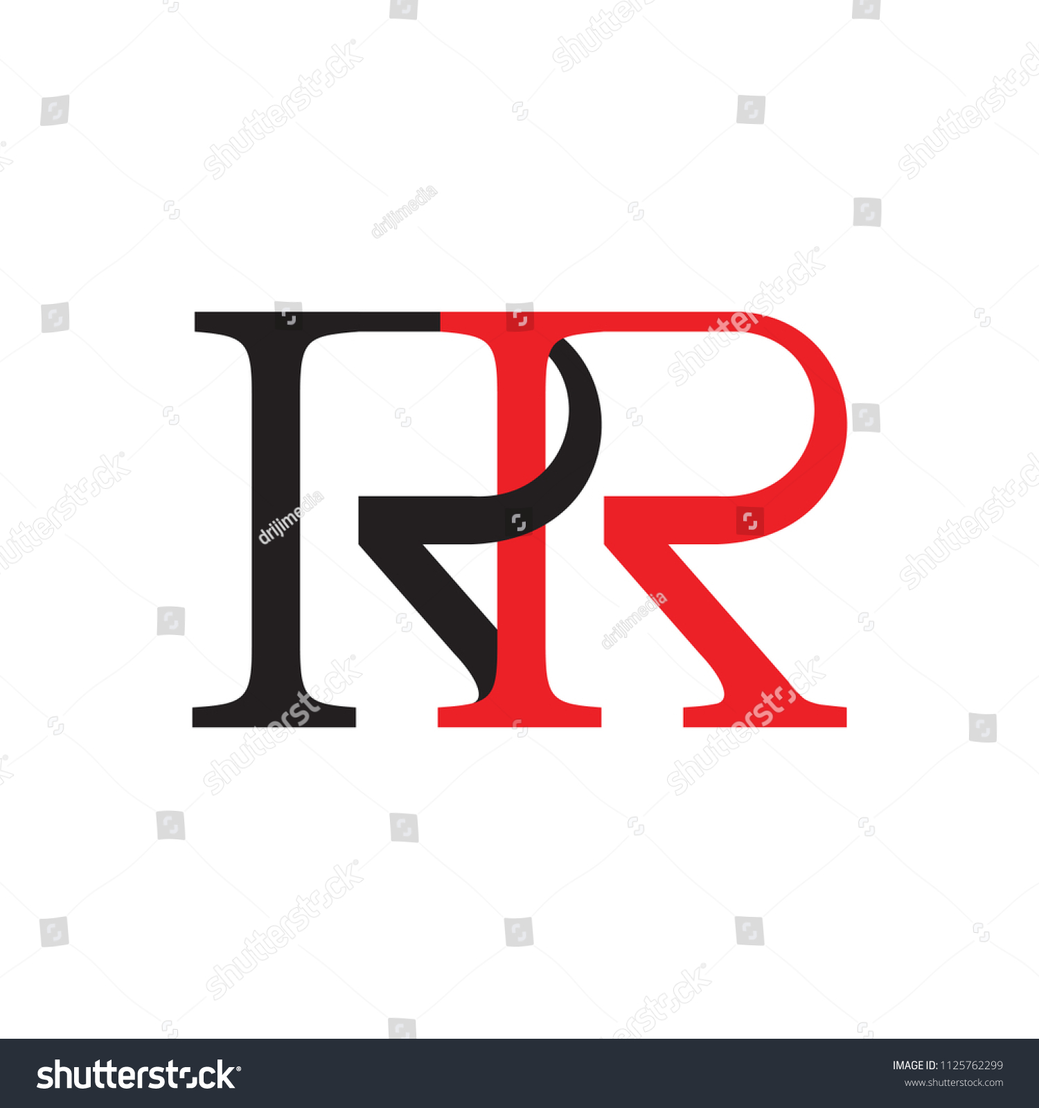 Rr Logo Letter Design Stock Vector (Royalty Free) 1125762299 | Shutterstock
