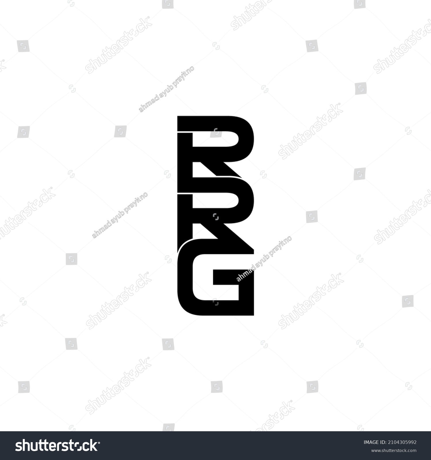 Rrg Typography Letter Monogram Logo Design Stock Vector (Royalty Free ...
