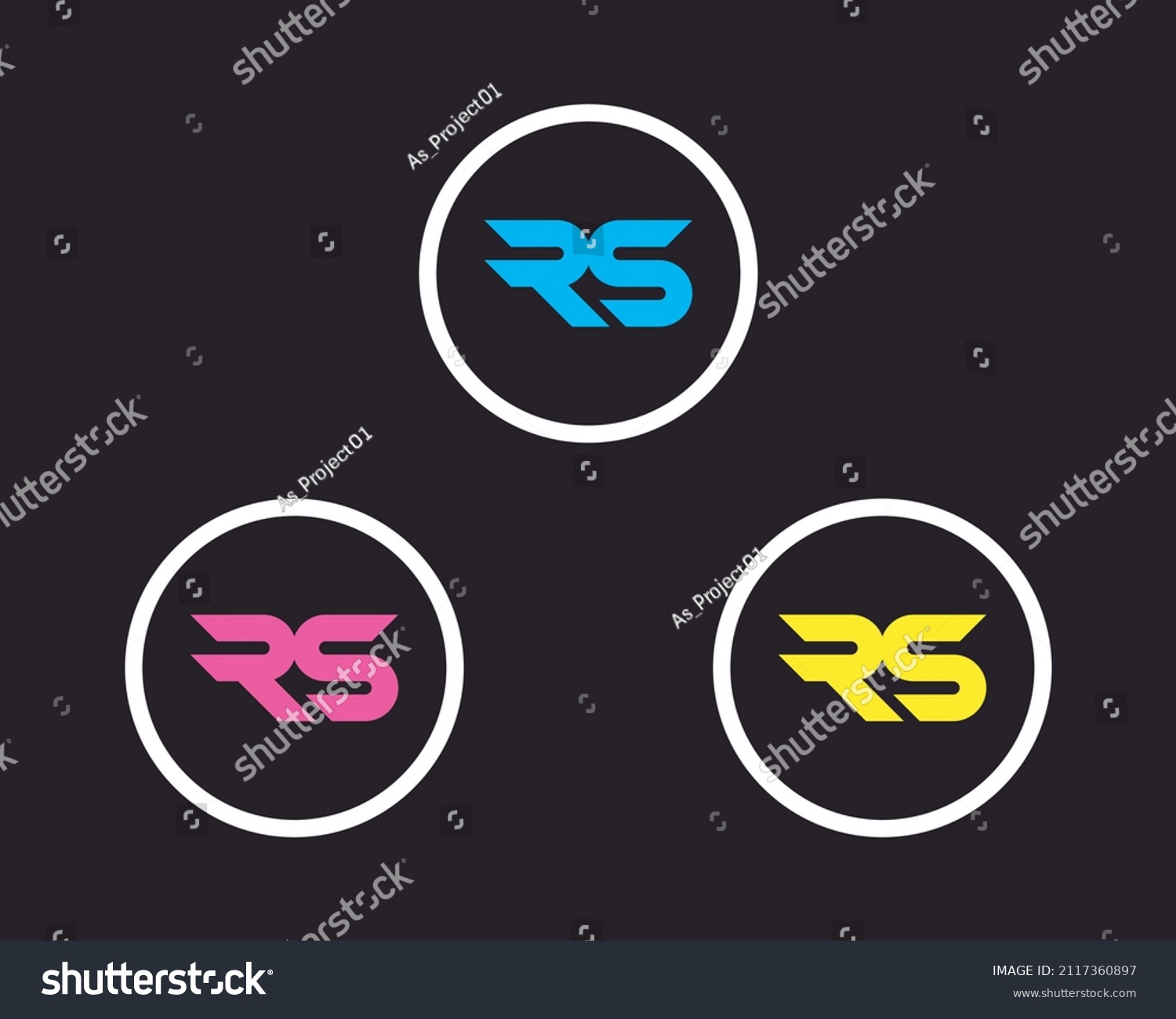 Rs Letter Typhography Monogram Vector Logo Stock Vector (Royalty Free ...