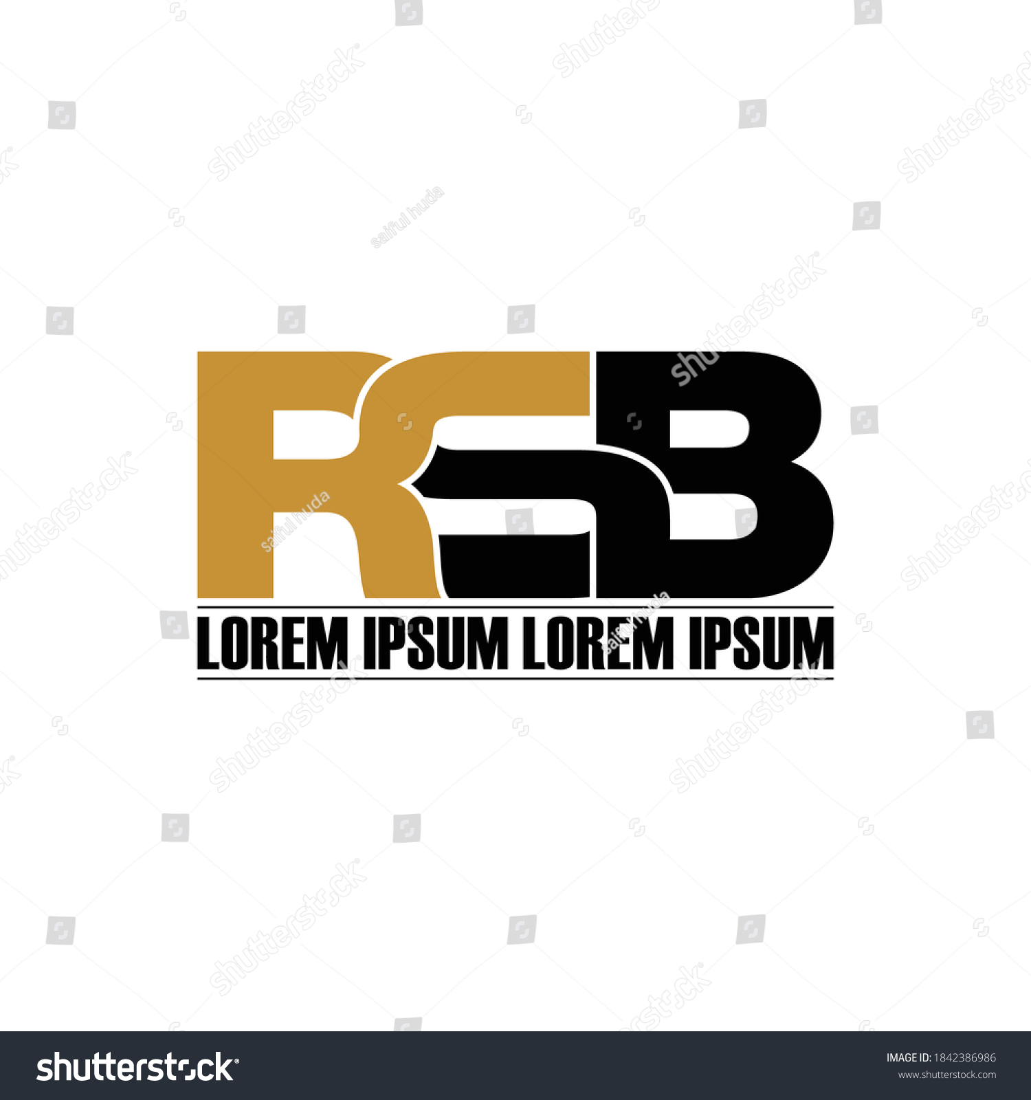 Rsb Letter Monogram Logo Design Vector Stock Vector (Royalty Free ...