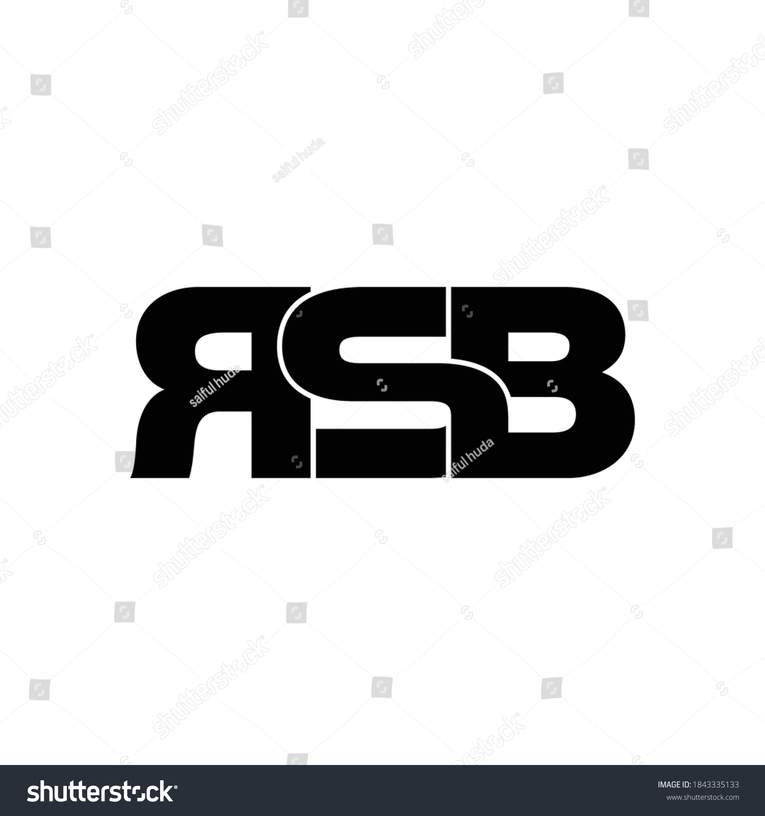 Rsb Letter Monogram Logo Design Vector: เวกเตอร์สต็อก (ปลอดค่าลิขสิทธิ์ ...