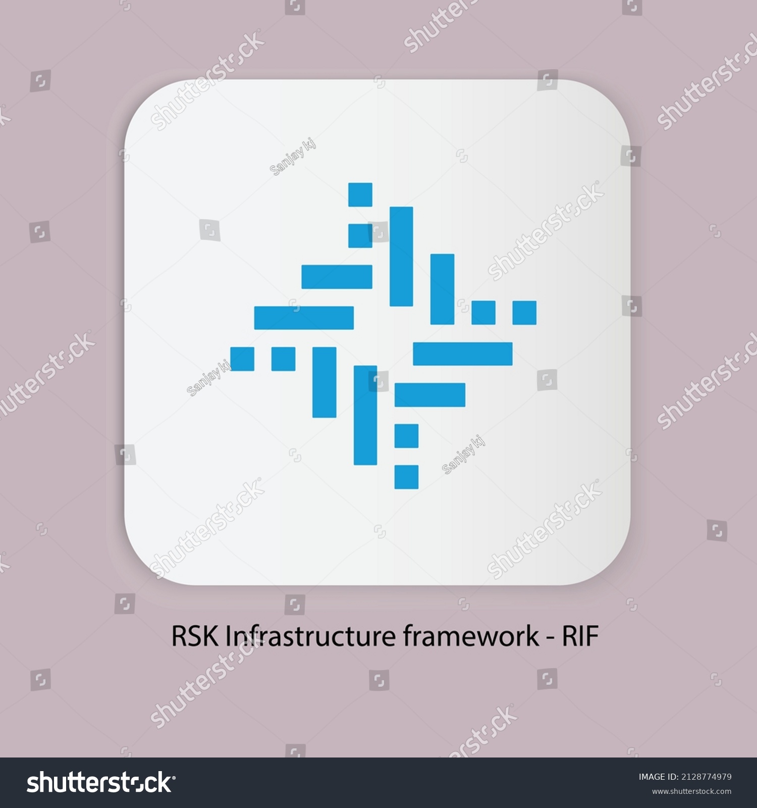 Rsk Infrastructure Framework Rif Token Cryptocurrency Stock Vector ...