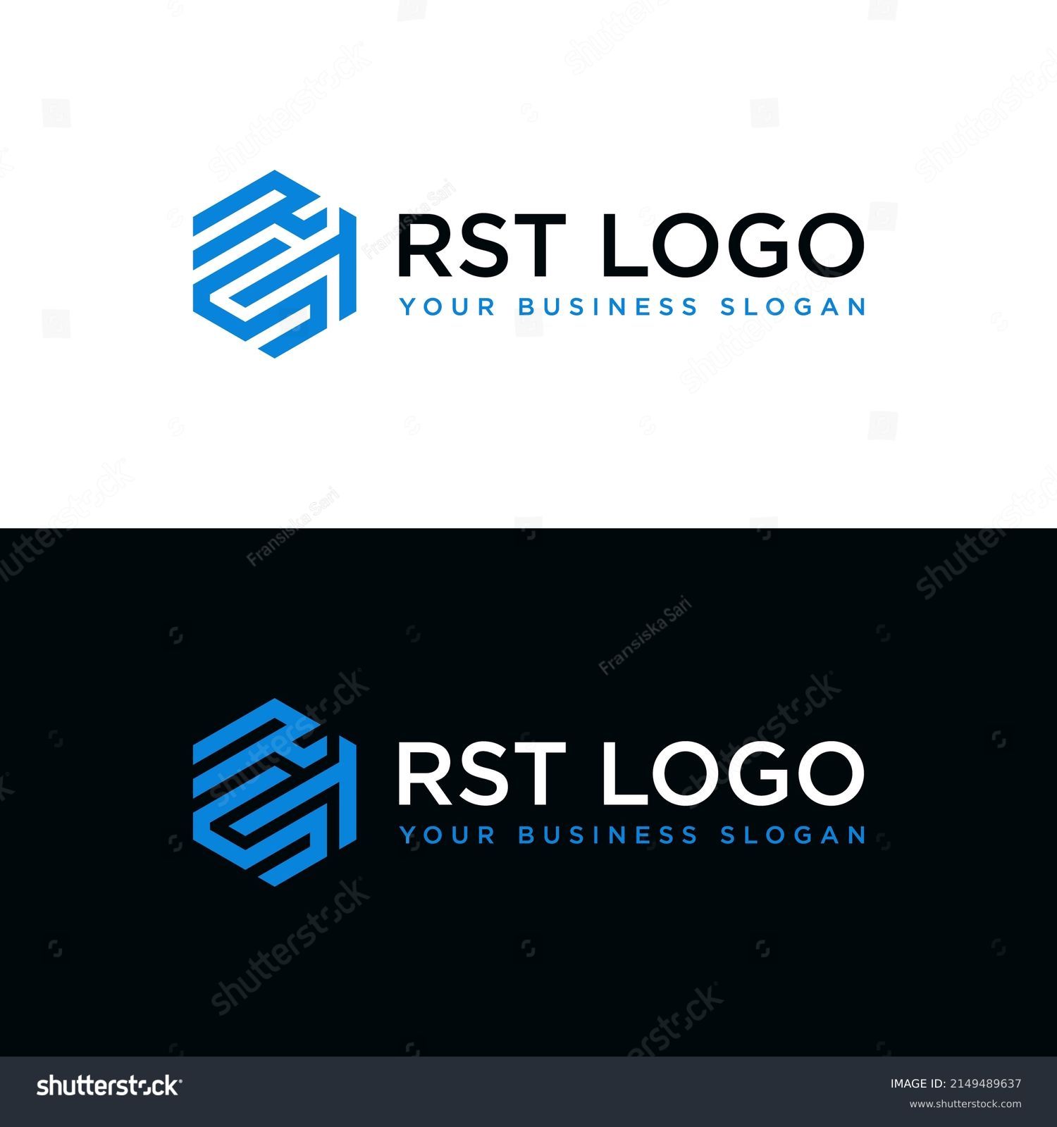 Rst Rts Hexagonal Logo Design Vector Stock Vector (Royalty Free ...