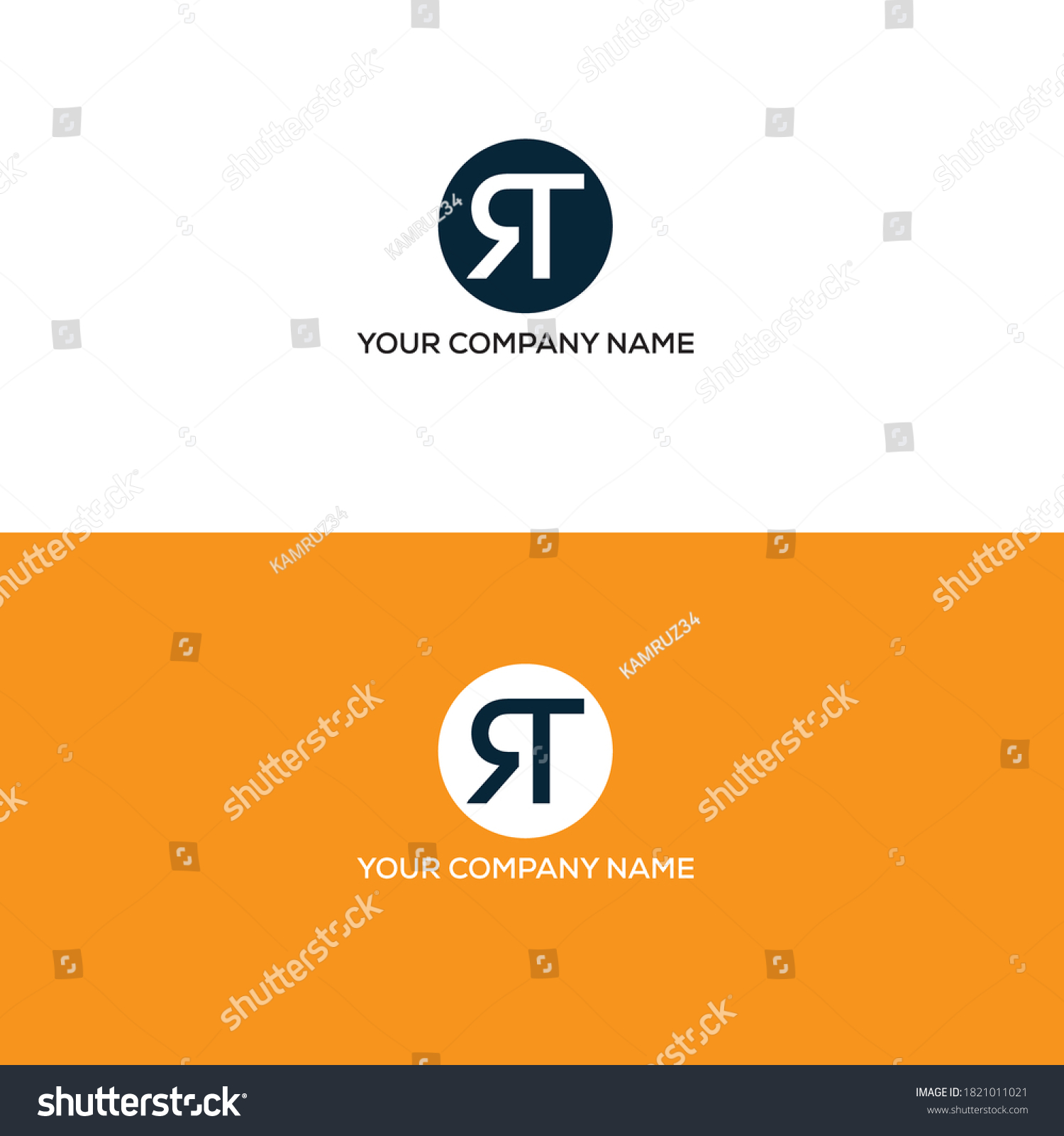 Rt Letter Logo Design Vector Stock Vector (Royalty Free) 1821011021 ...