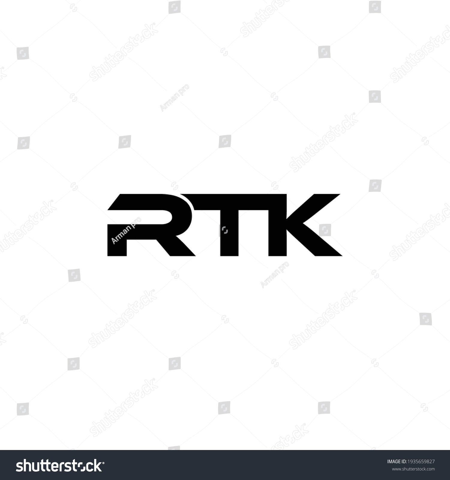 Rtk Letter Logo Design Vector Stock Vector (Royalty Free) 1935659827 ...
