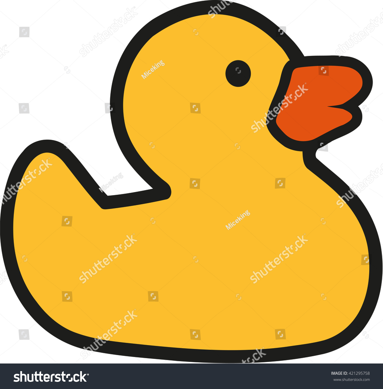 Rubber Duck Cartoon Stock Vector (Royalty Free) 421295758