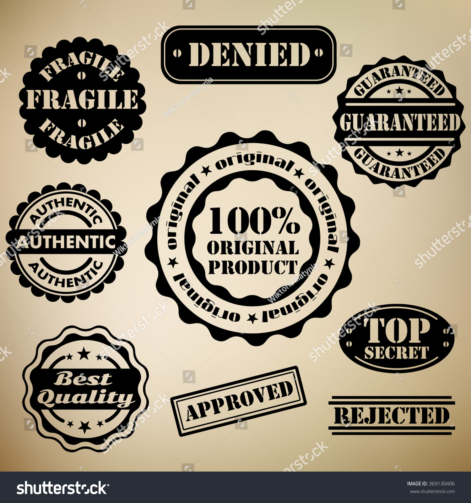 Rubber Stamp Collection Vector Stock Vector (Royalty Free) 369130406 ...