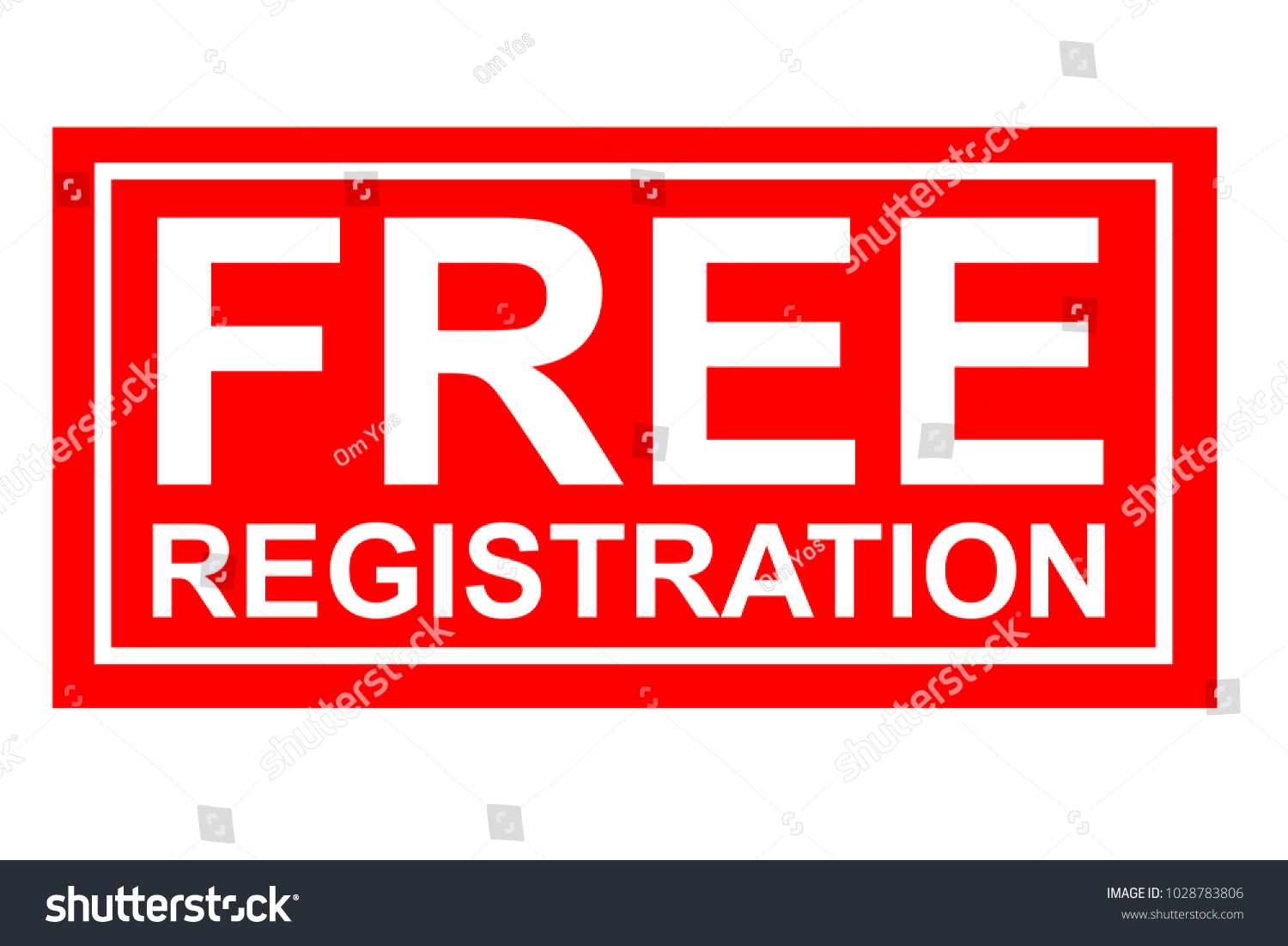 Rubber Stamp Effect Free Registration Stock Vector (Royalty Free ...