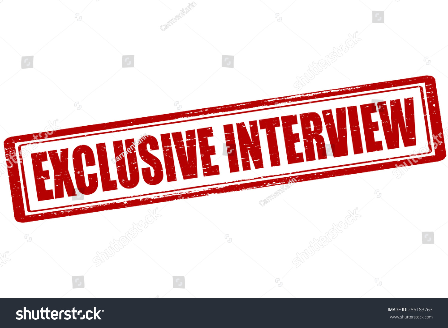 Rubber Stamp Text Exclusive Interview Inside 스톡 벡터(로열티 프리) 286183763