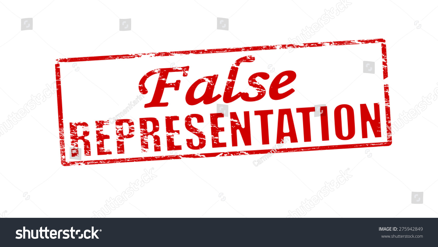 Rubber Stamp Text False Representation Inside Stock Vector (Royalty ...