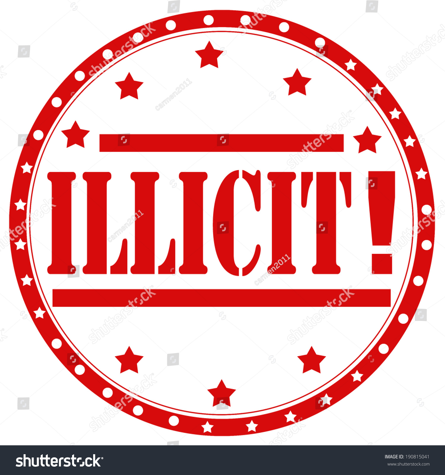 Rubber Stamp Text Illicitvector Illustration Stock Vector (Royalty Free ...