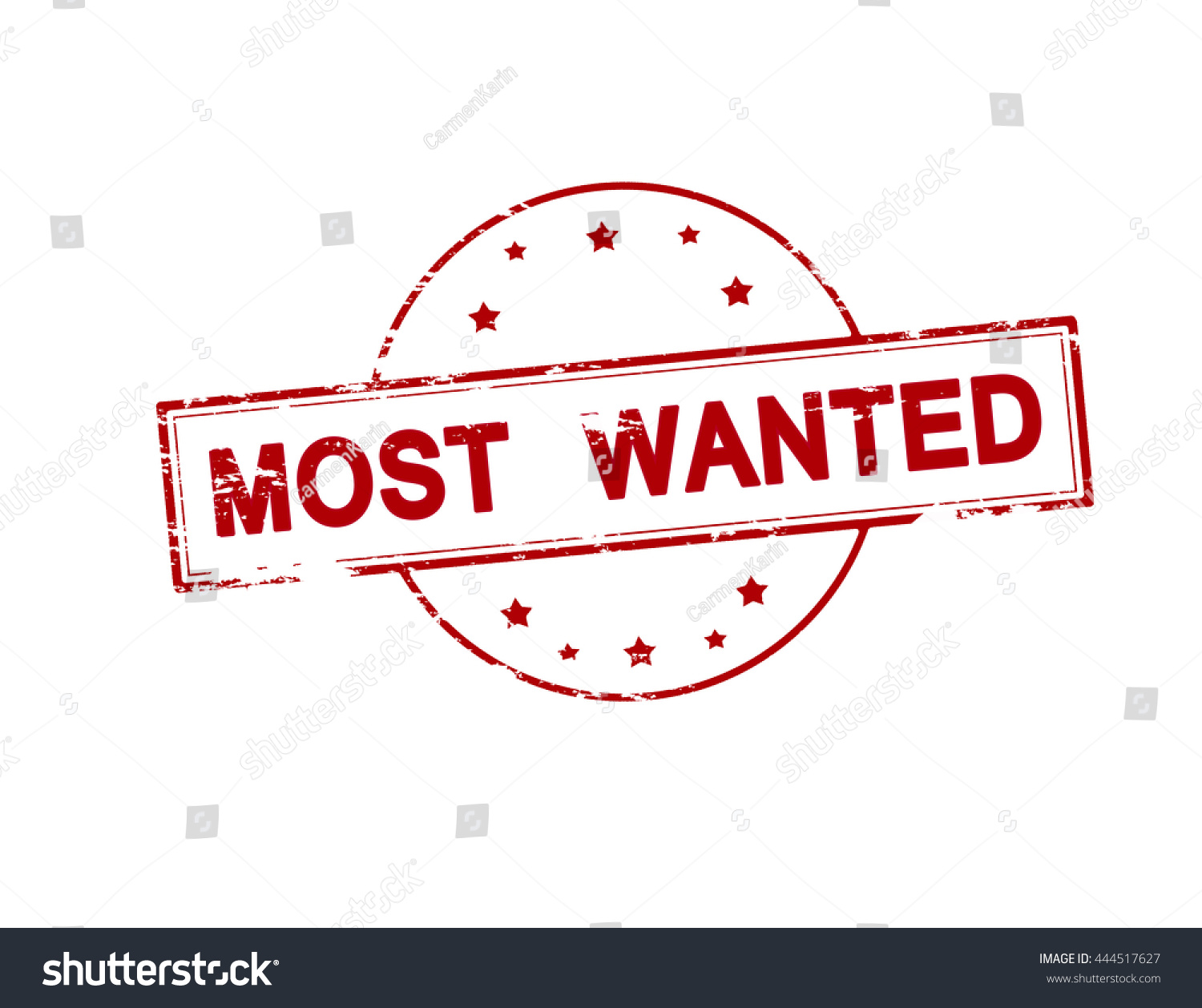 Rubber Stamp Text Most Wanted Inside: vector de stock (libre de ...