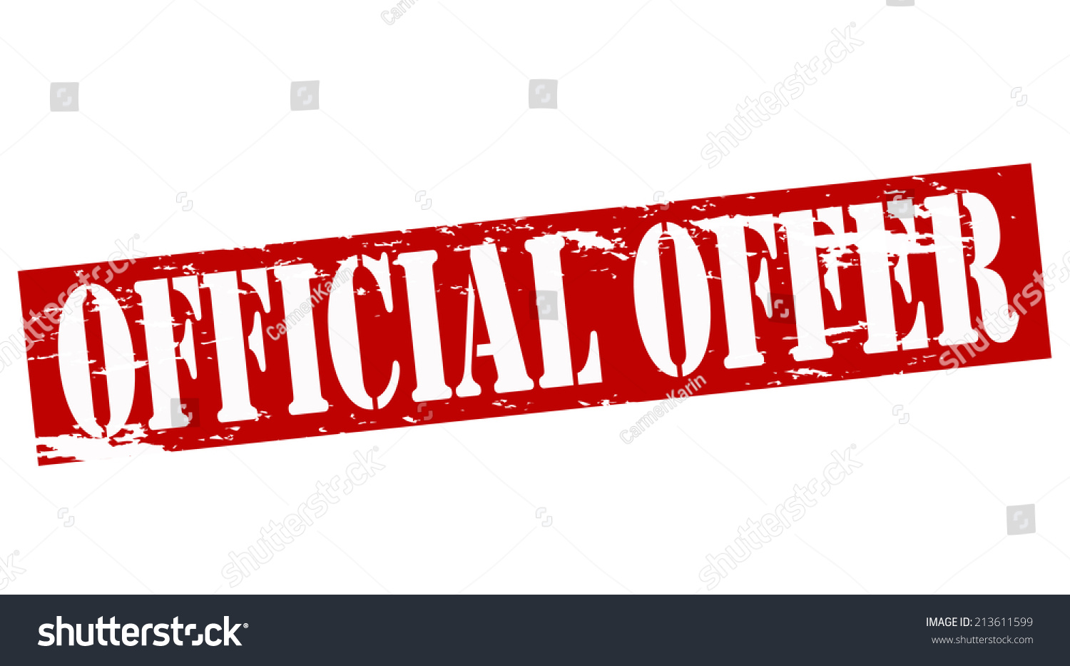 Rubber Stamp Text Official Offer Inside Stock Vector (Royalty Free ...