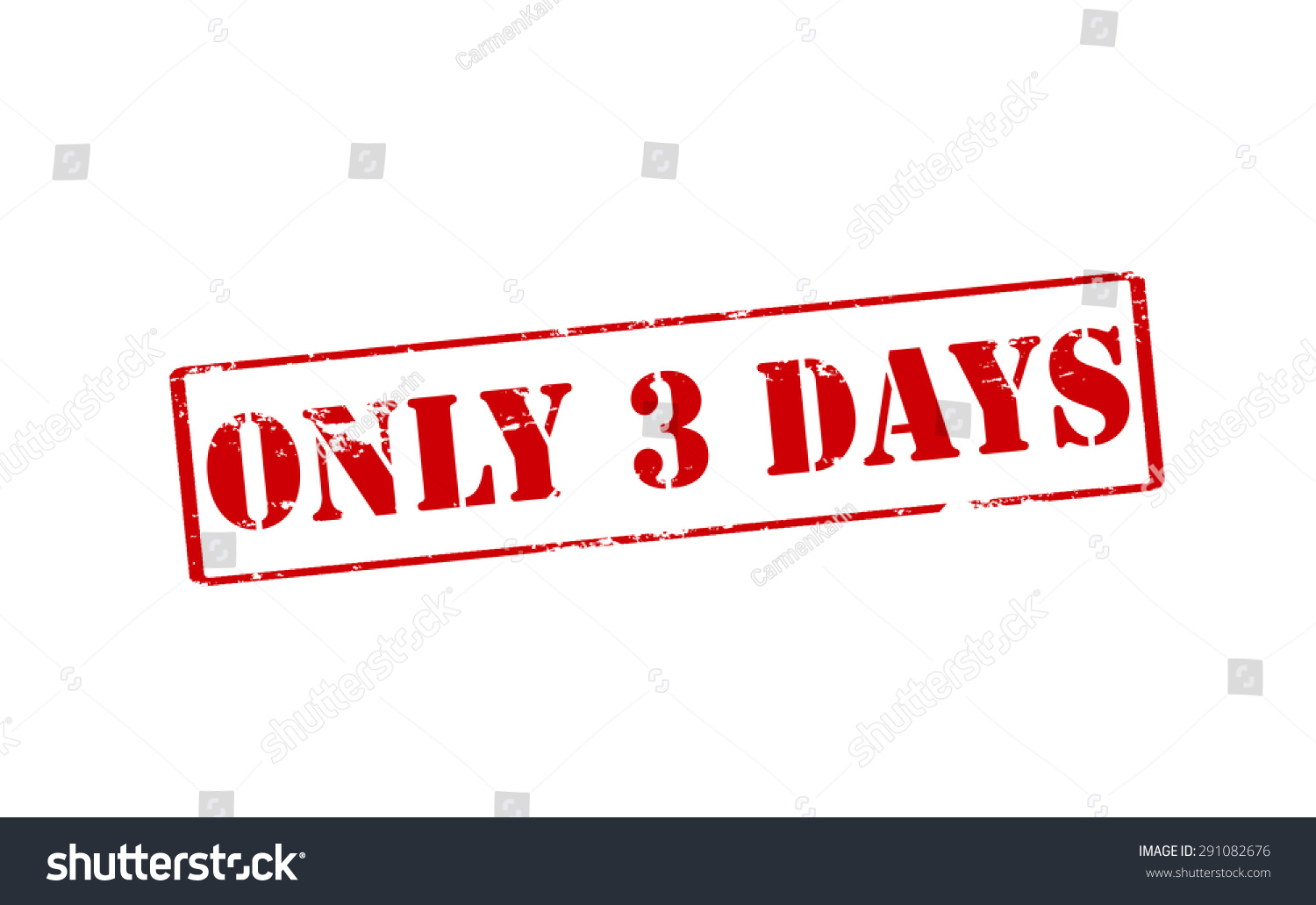 Rubber Stamp Text Only Three Days 스톡 벡터(로열티 프리) 291082676 | Shutterstock