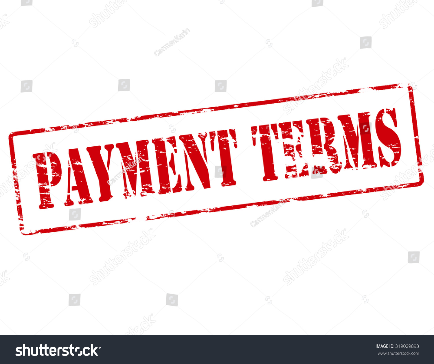 Rubber Stamp Text Payment Terms Inside Stock Vector (Royalty Free ...
