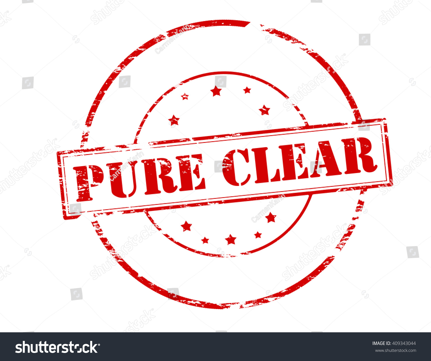 Rubber Stamp Text Pure Clear Inside Stock Vector (Royalty Free ...