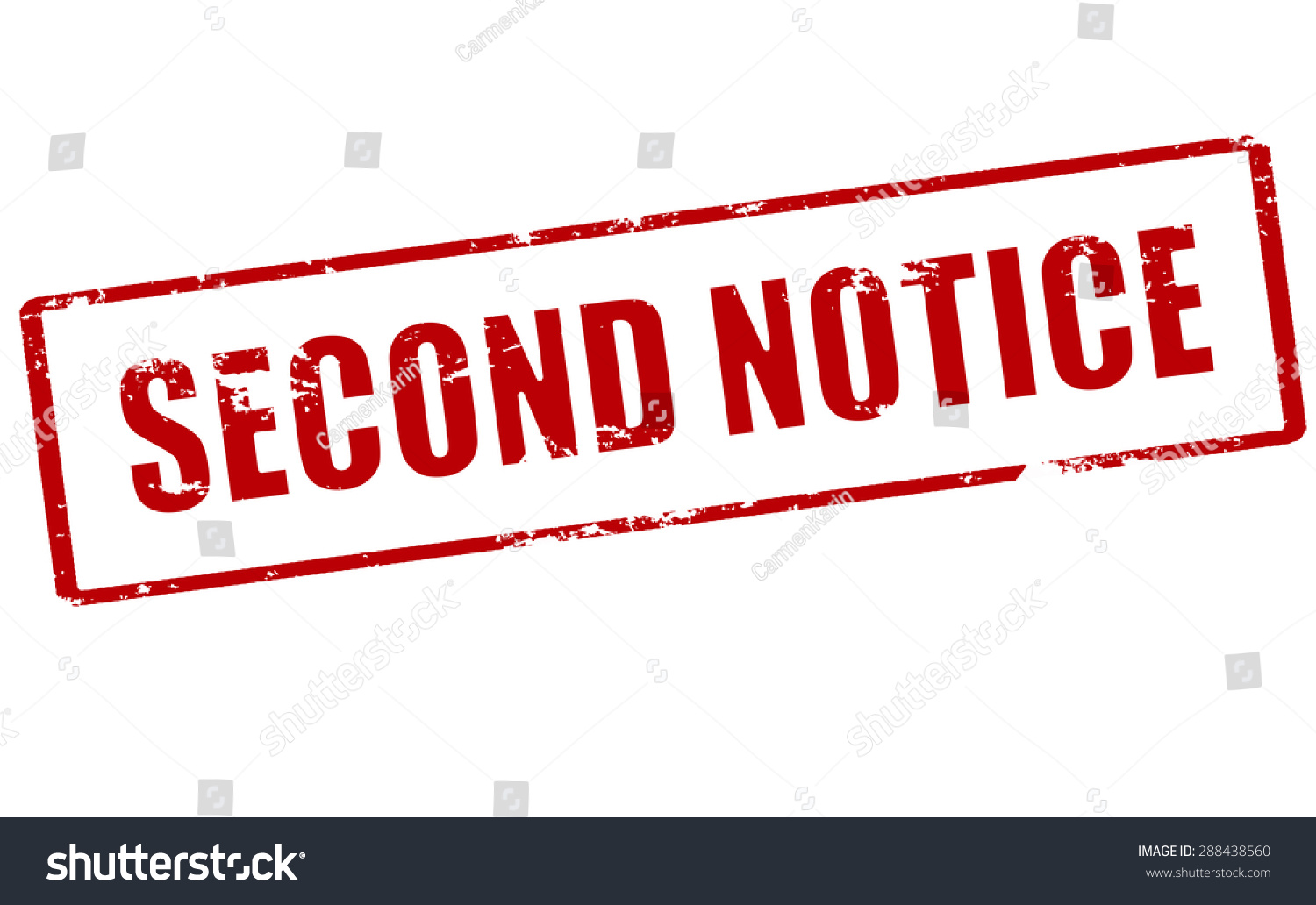 Rubber Stamp Text Second Notice Inside Stock Vector (Royalty Free ...