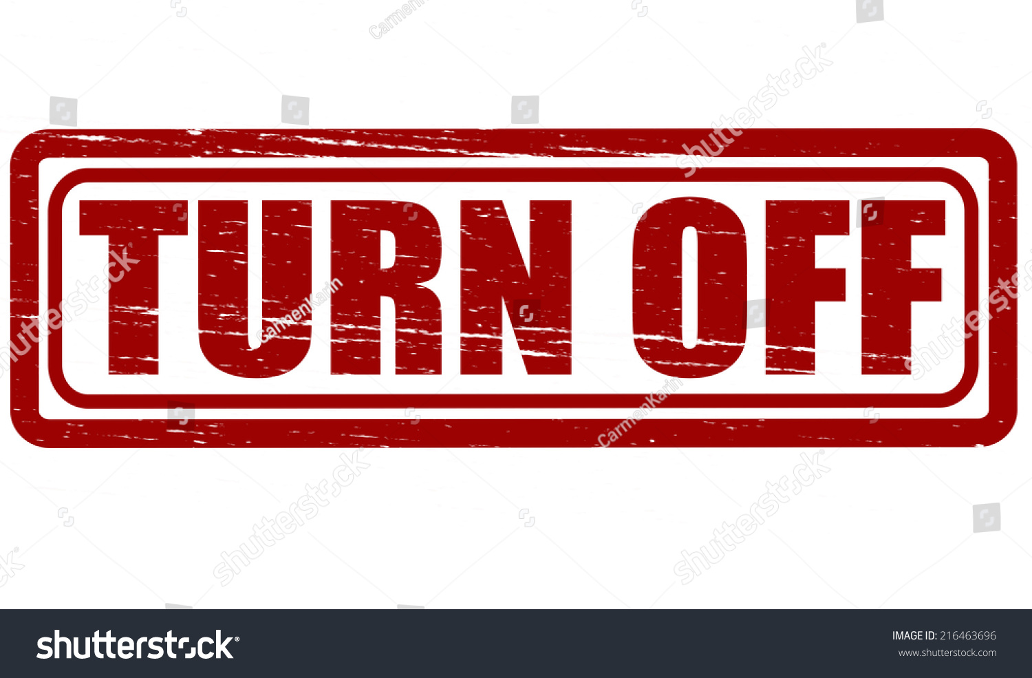 Rubber Stamp Text Turn Off Inside Stock Vector (Royalty Free) 216463696 ...