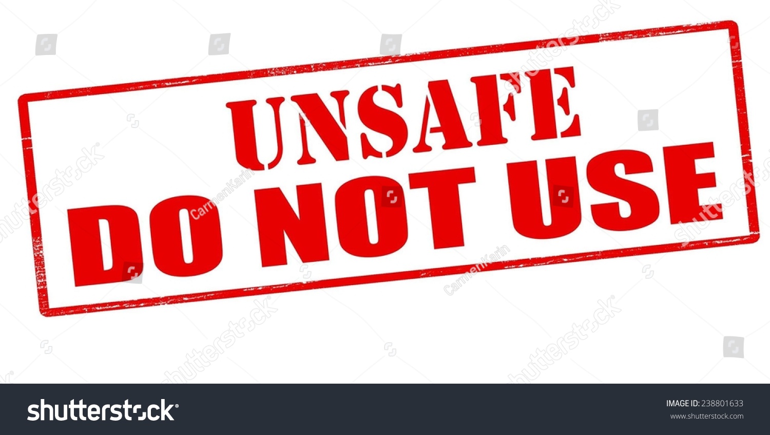 Rubber Stamp Text Unsafe Do Not: vector de stock (libre de regalías ...
