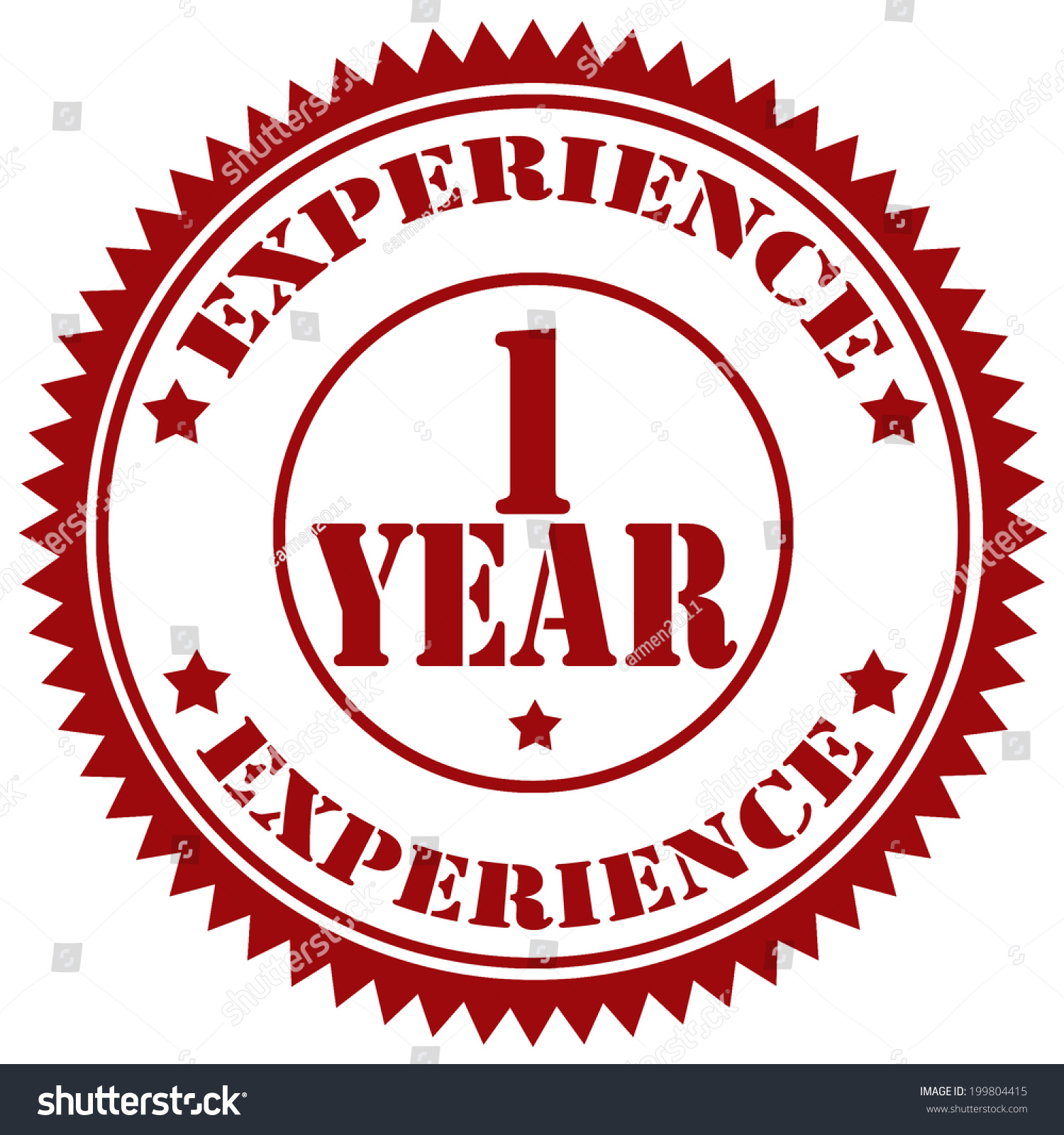 Rubber Stamp Text 1 Years Experiencevector Stock Vector (Royalty Free ...