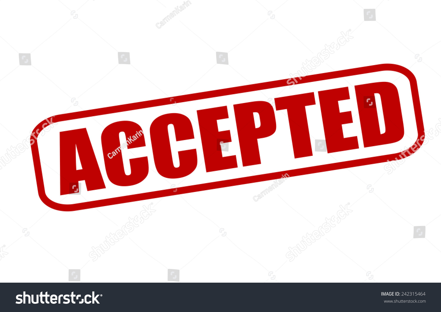 Rubber Stamp Word Accepted Inside Vector Stock Vector (Royalty Free ...