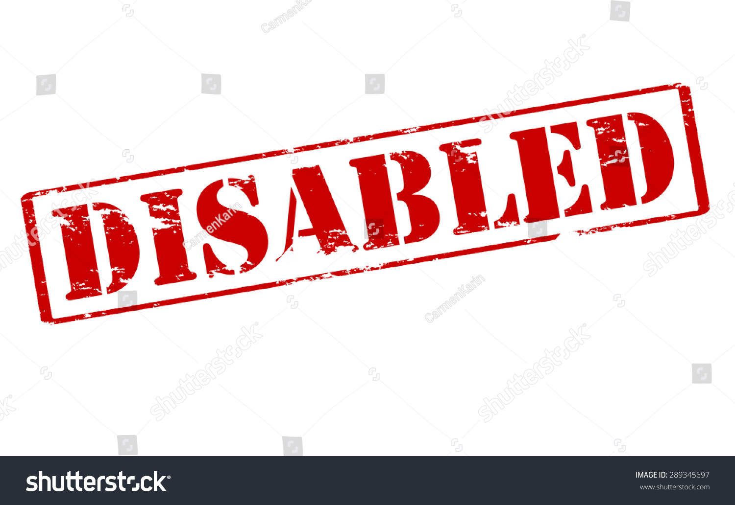 Rubber Stamp Word Disabled Inside Vector Stock Vector (Royalty Free ...