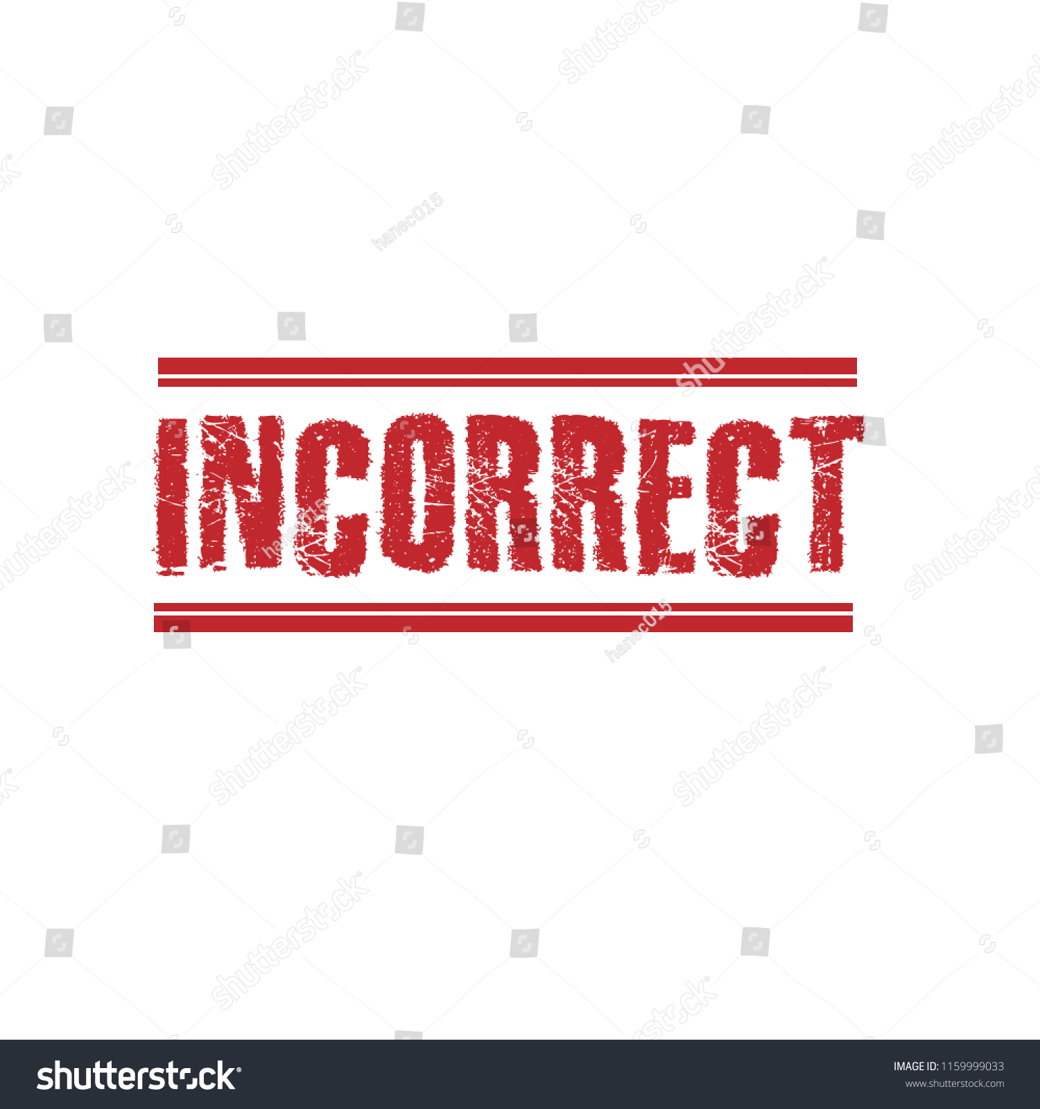 Rubber Stamp Word Incorrect Inside Vector Stock Vector (Royalty Free ...