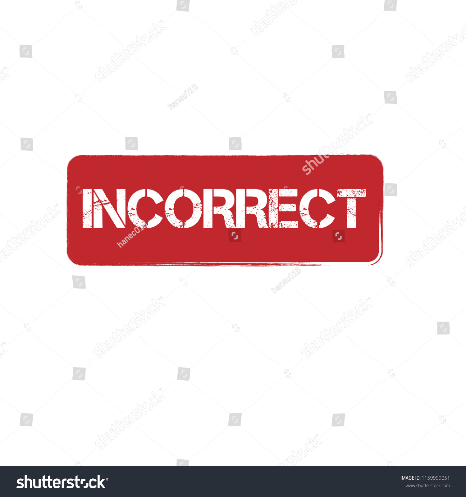Rubber Stamp Word Incorrect Inside Vector Stock Vector (Royalty Free ...