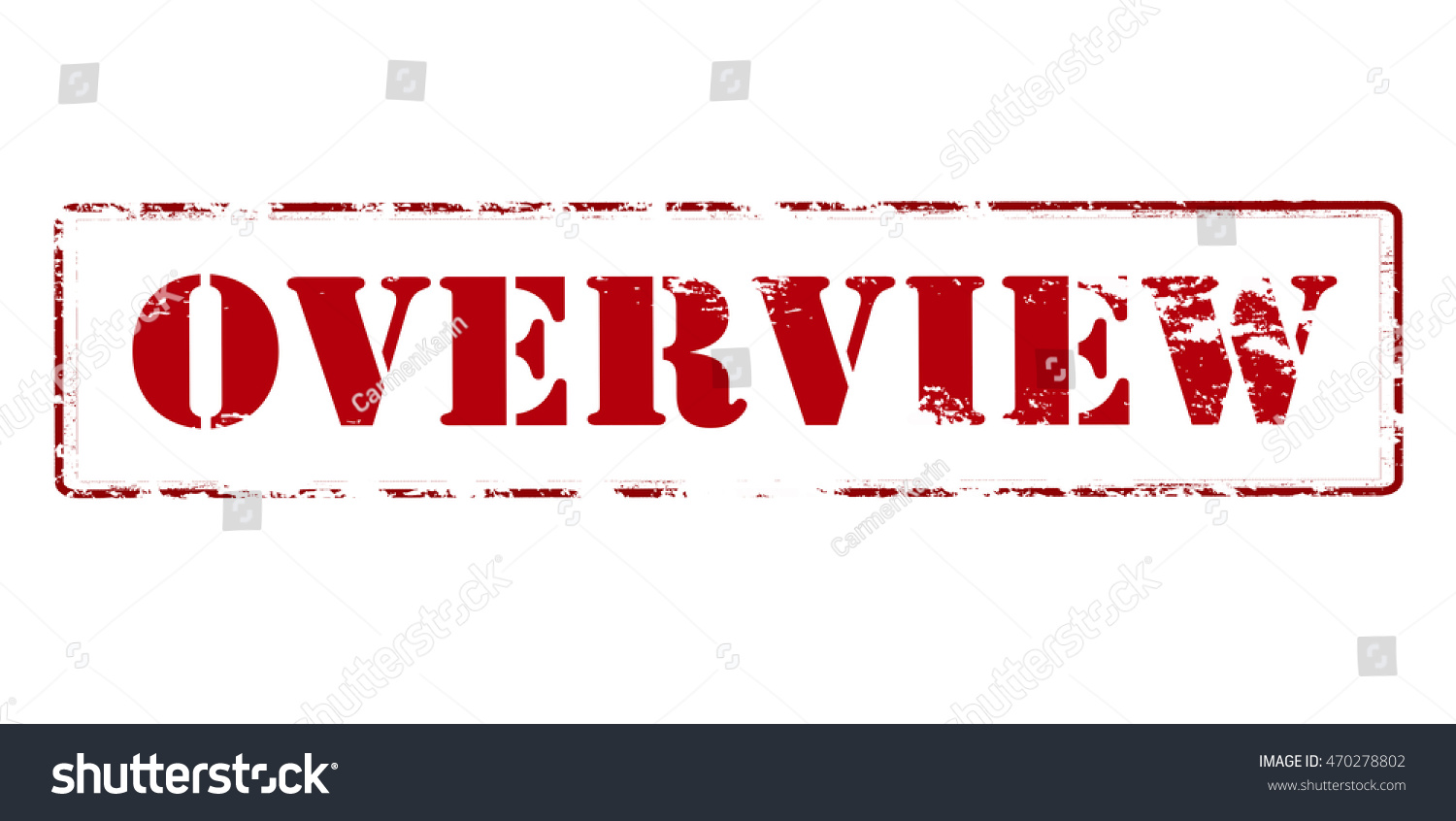 Rubber Stamp Word Overview Inside Vector Stock Vector (Royalty Free ...