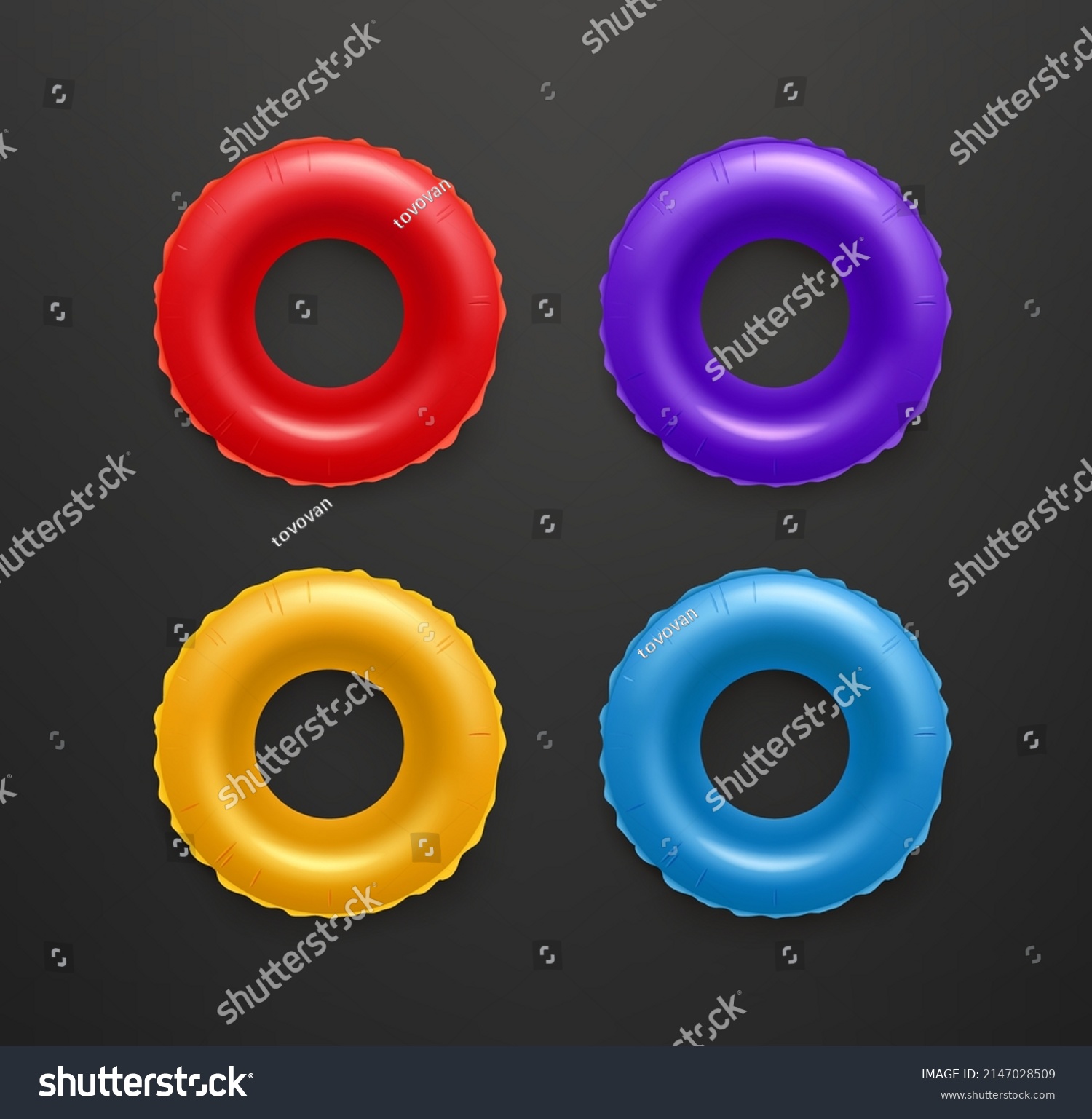 Rubber Swimming Floaters Vector Set Stock Vector (Royalty Free ...