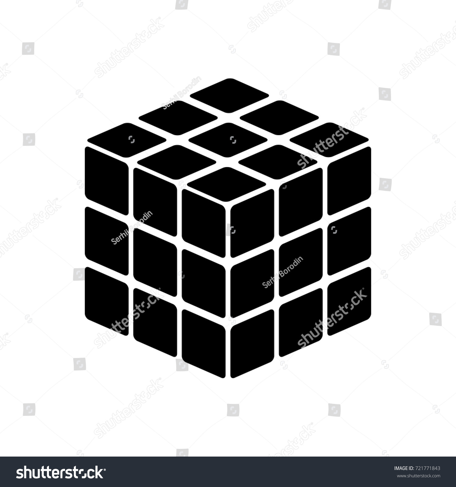 Rubics Cube Game Shape Icon Stock Vector (Royalty Free) 721771843 ...