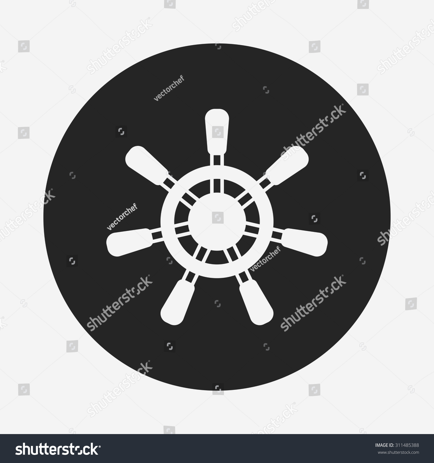 Rudder Icon Stock Vector (Royalty Free) 311485388 | Shutterstock