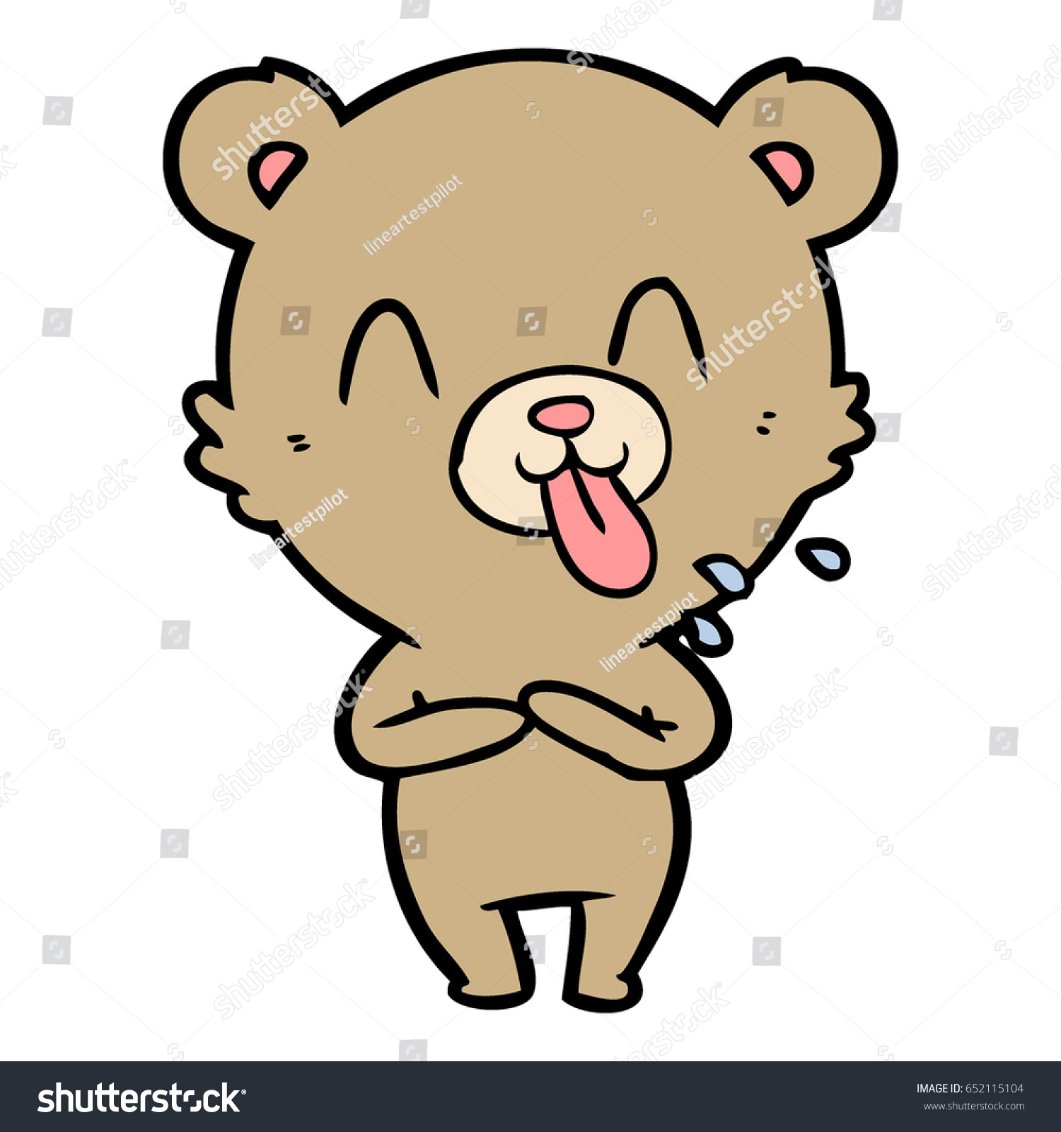 Rude Cartoon Bear Stock Vector (Royalty Free) 652115104 | Shutterstock