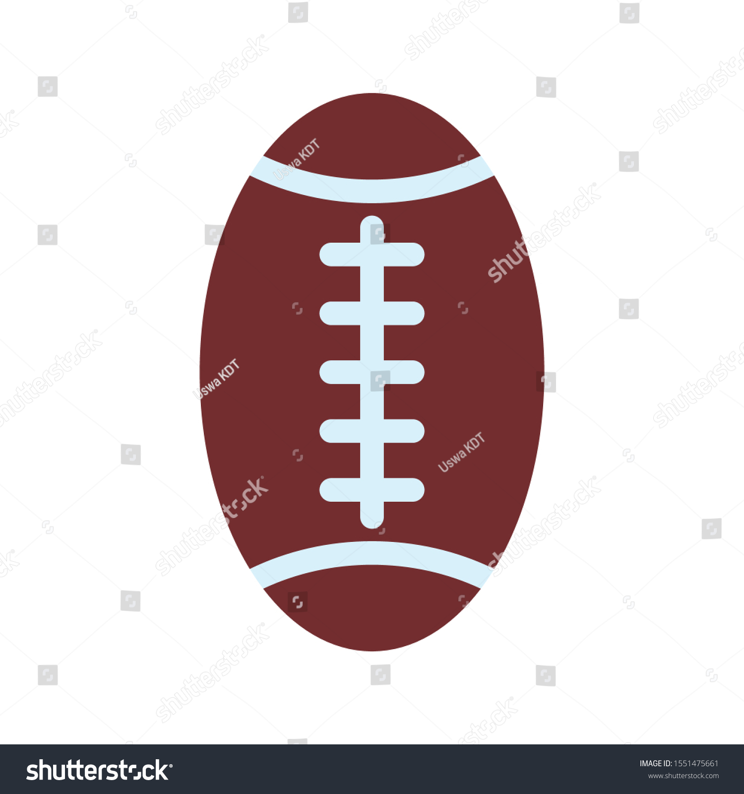 Rugby Ball Vector Editable Icon Vector Stock Vector (Royalty Free ...