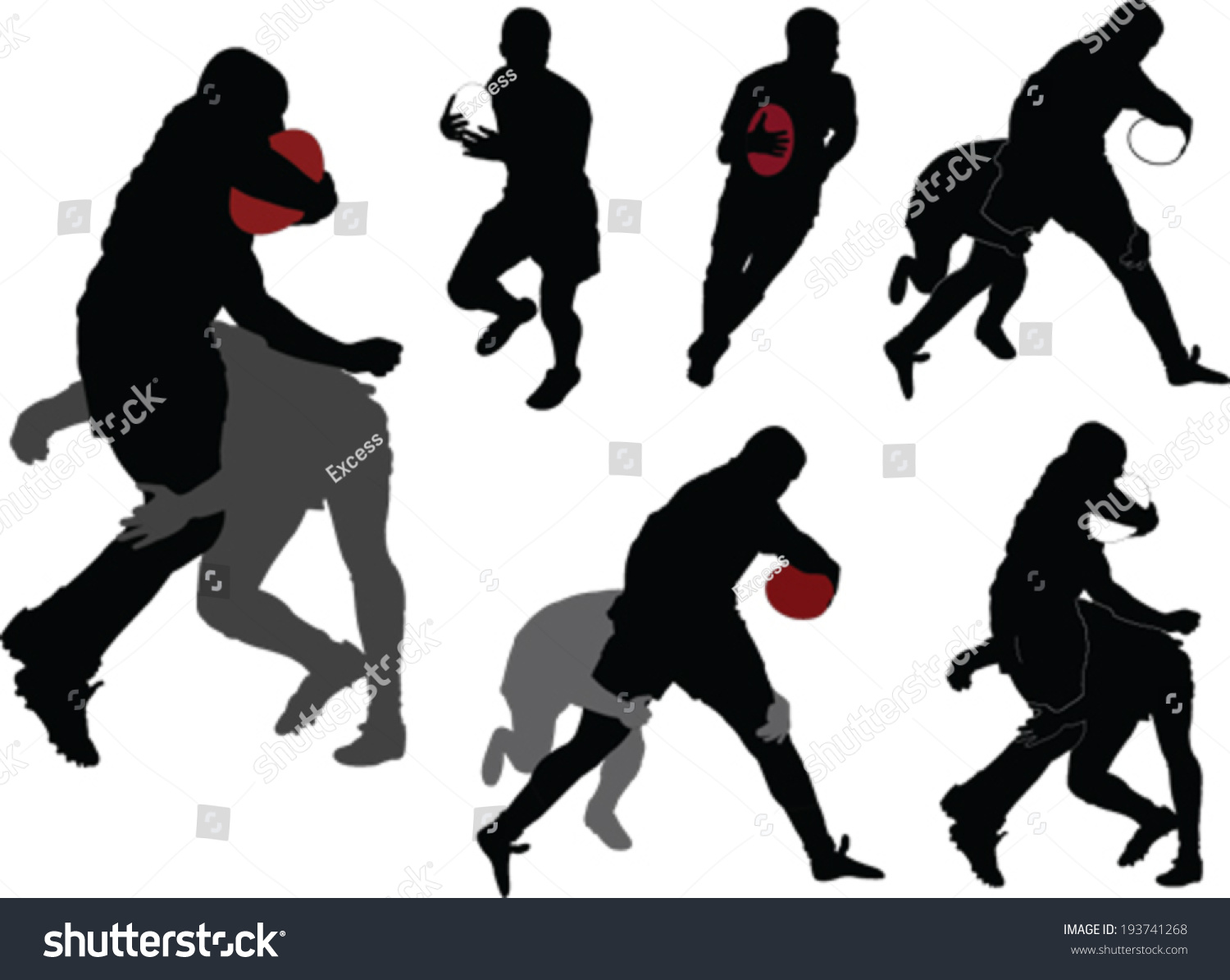 Rugby Collection Vector Stock Vector (Royalty Free) 193741268