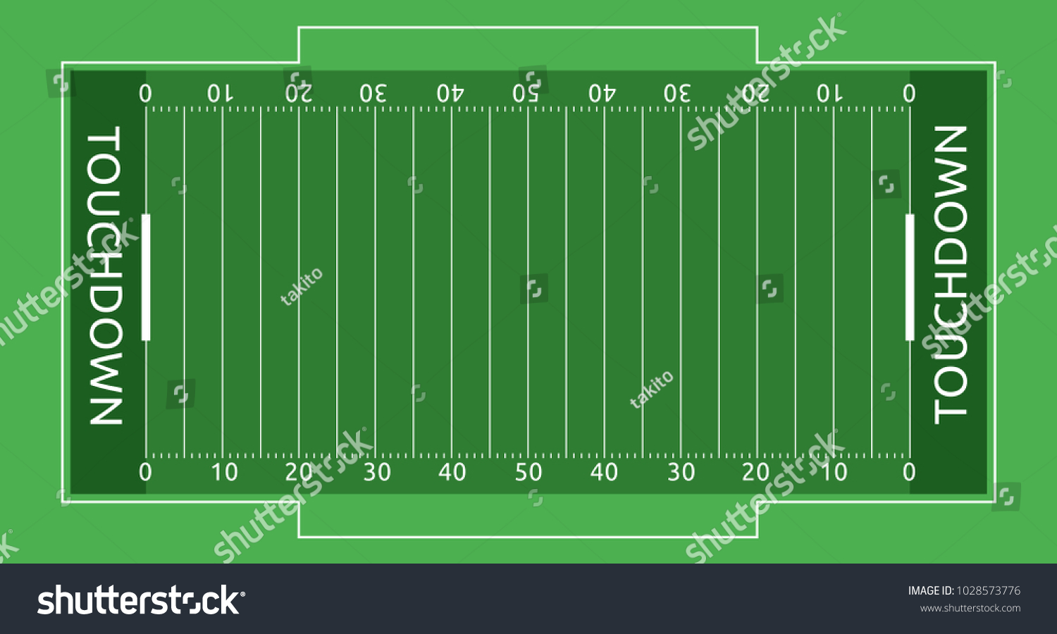 Rugby Field Vector Flat Illustration Stock Vector (Royalty Free ...