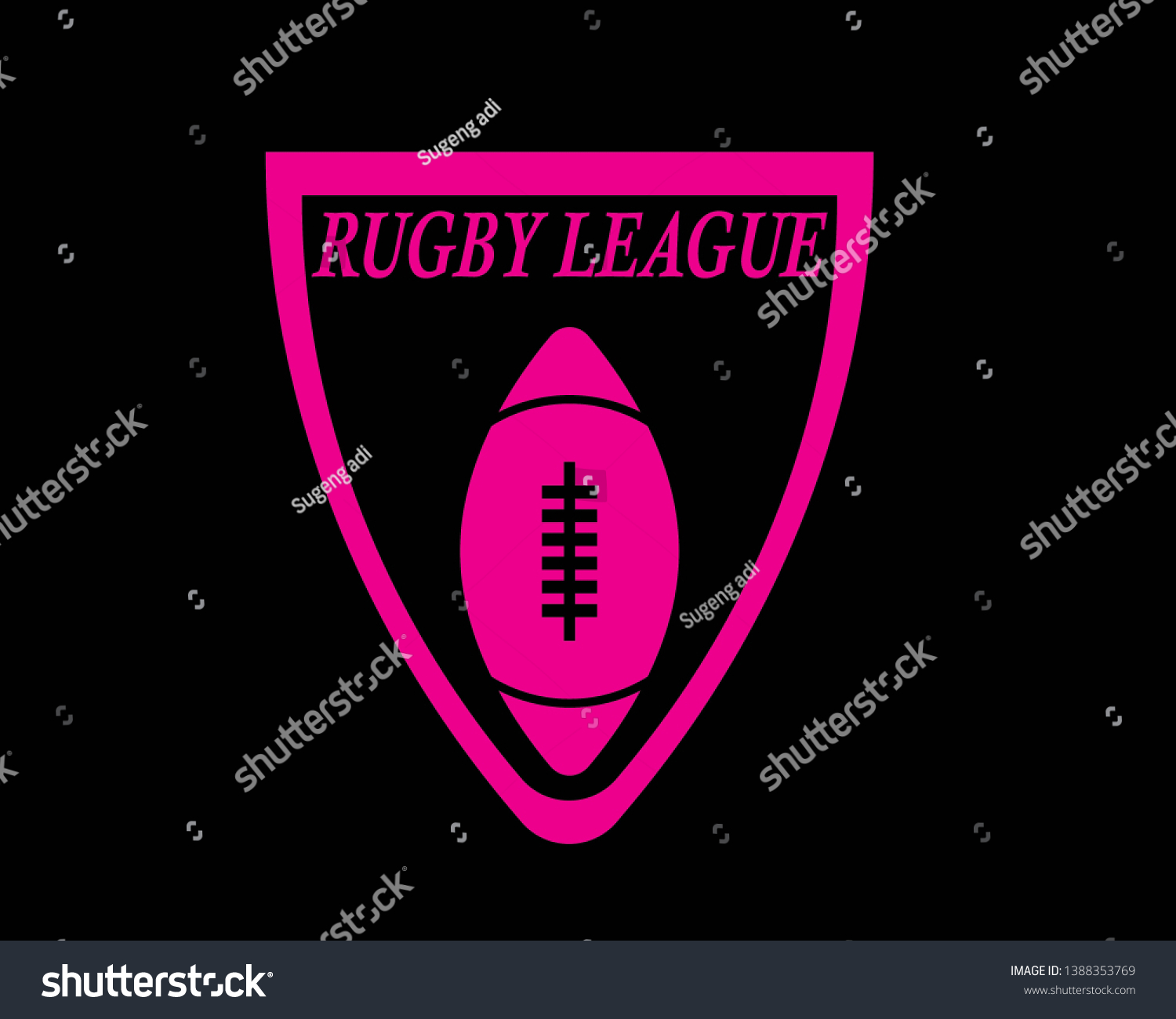 Rugby Logo Design Vector Stock Vector (Royalty Free) 1388353769 ...