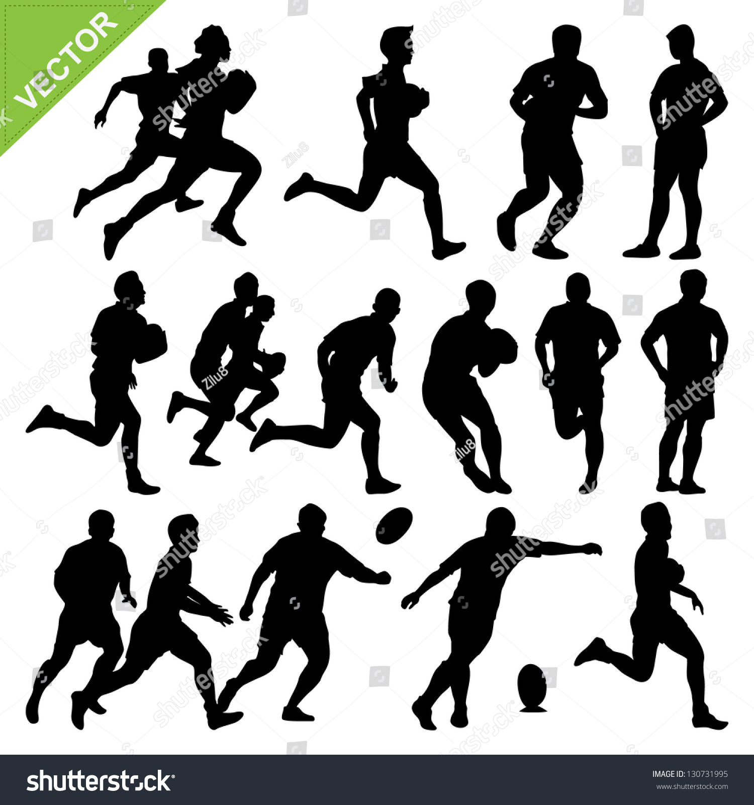 Rugby Player Silhouettes Vector: Vector có sẵn (miễn phí bản quyền ...