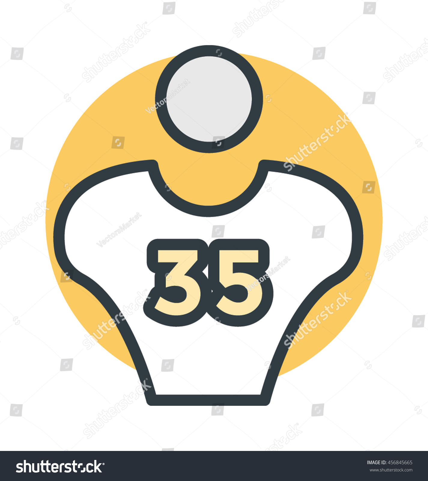 Rugby Player Vector Icon Stock Vector (Royalty Free) 456845665 ...