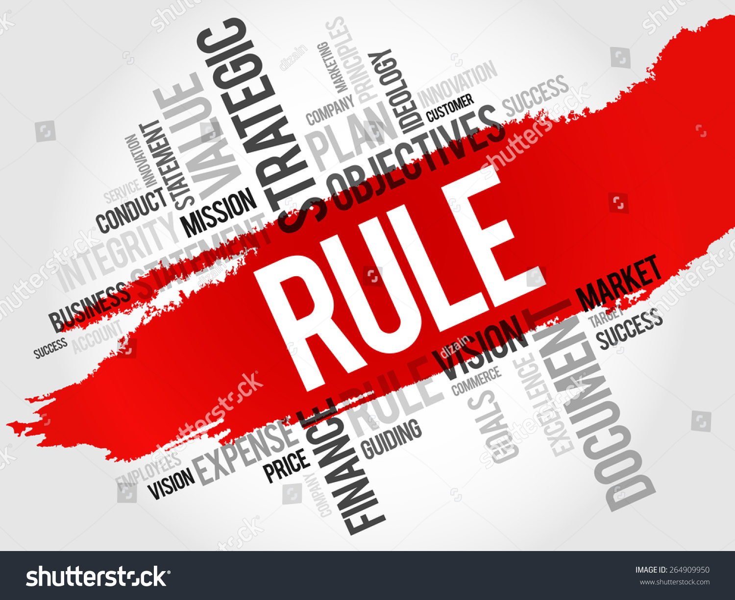 Rule Word Cloud Business Concept Stock Vector (Royalty Free) 264909950 ...