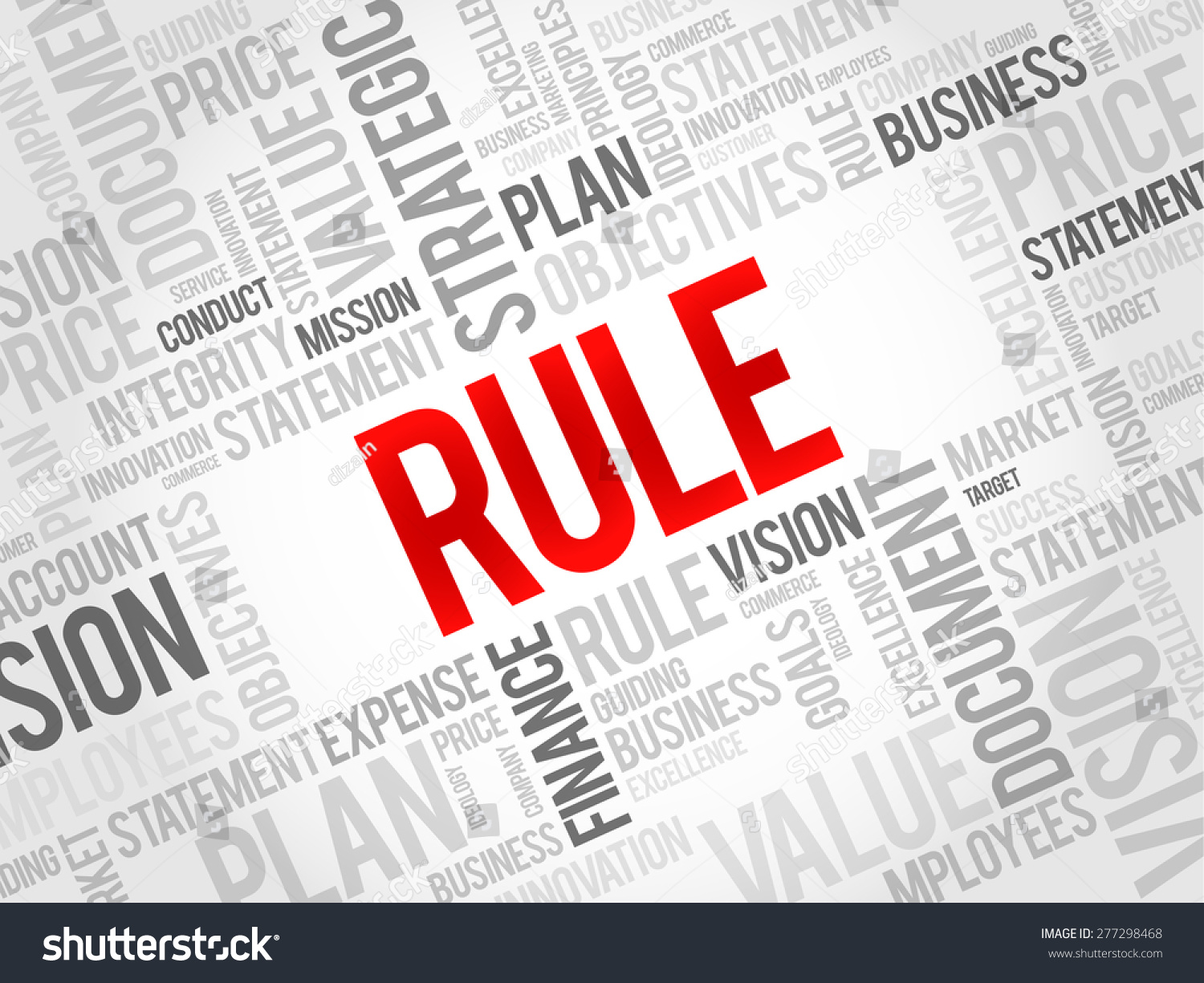 Rule Word Cloud Business Concept Stock Vector (Royalty Free) 277298468 ...