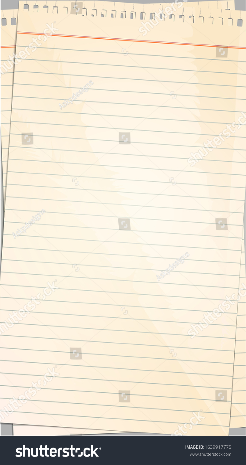 Ruled Paper Background Created Vector Stock Vector (Royalty Free ...