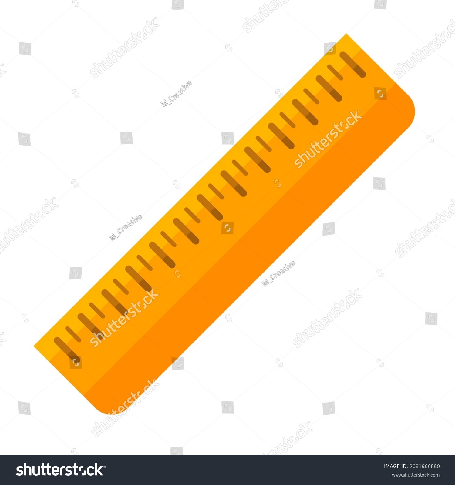 Ruler Flat Clipart Vector Illustration Stock Vector (Royalty Free ...