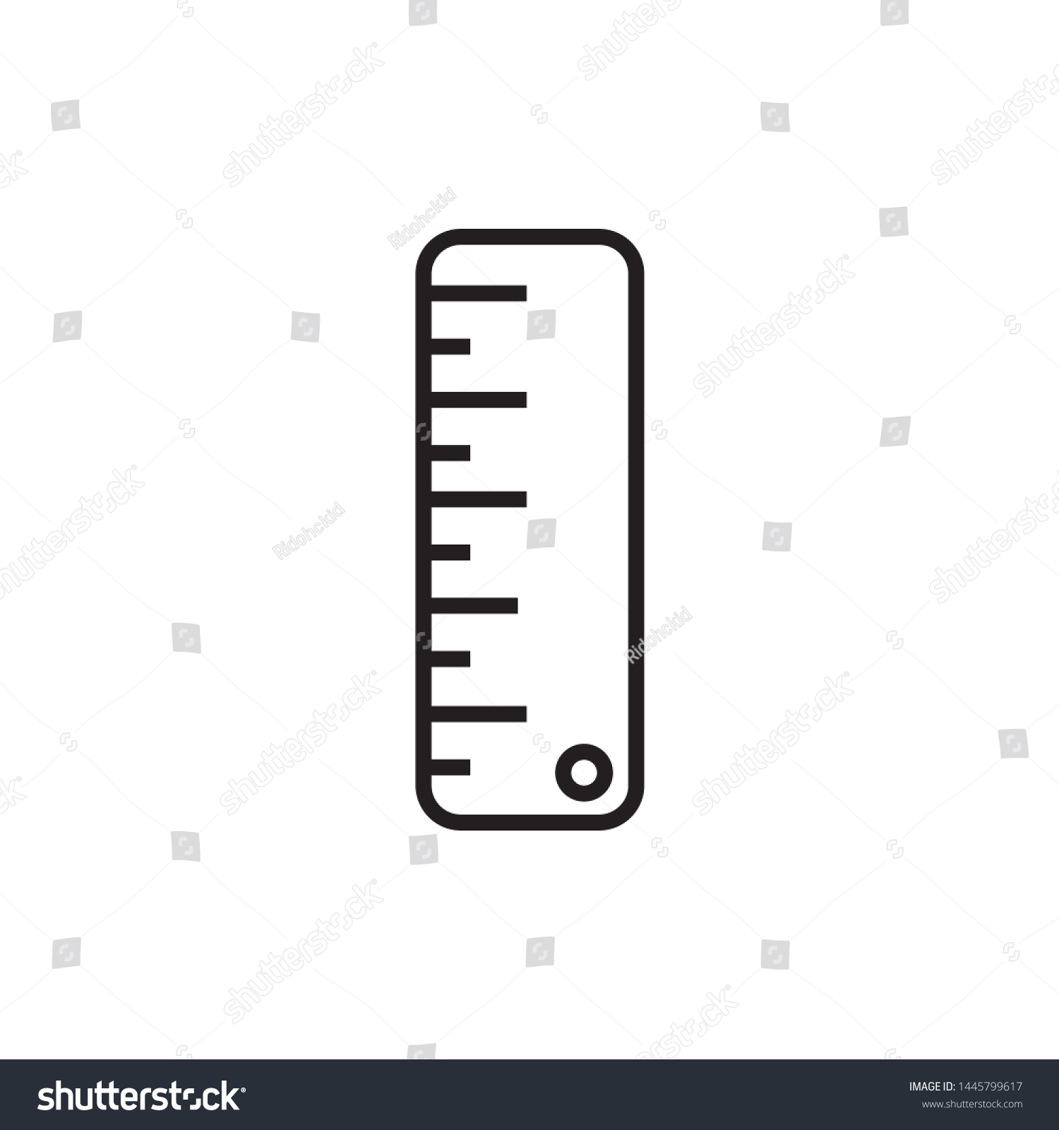 Ruler Icon Simple Outline Vector Stock Vector (Royalty Free) 1445799617 ...