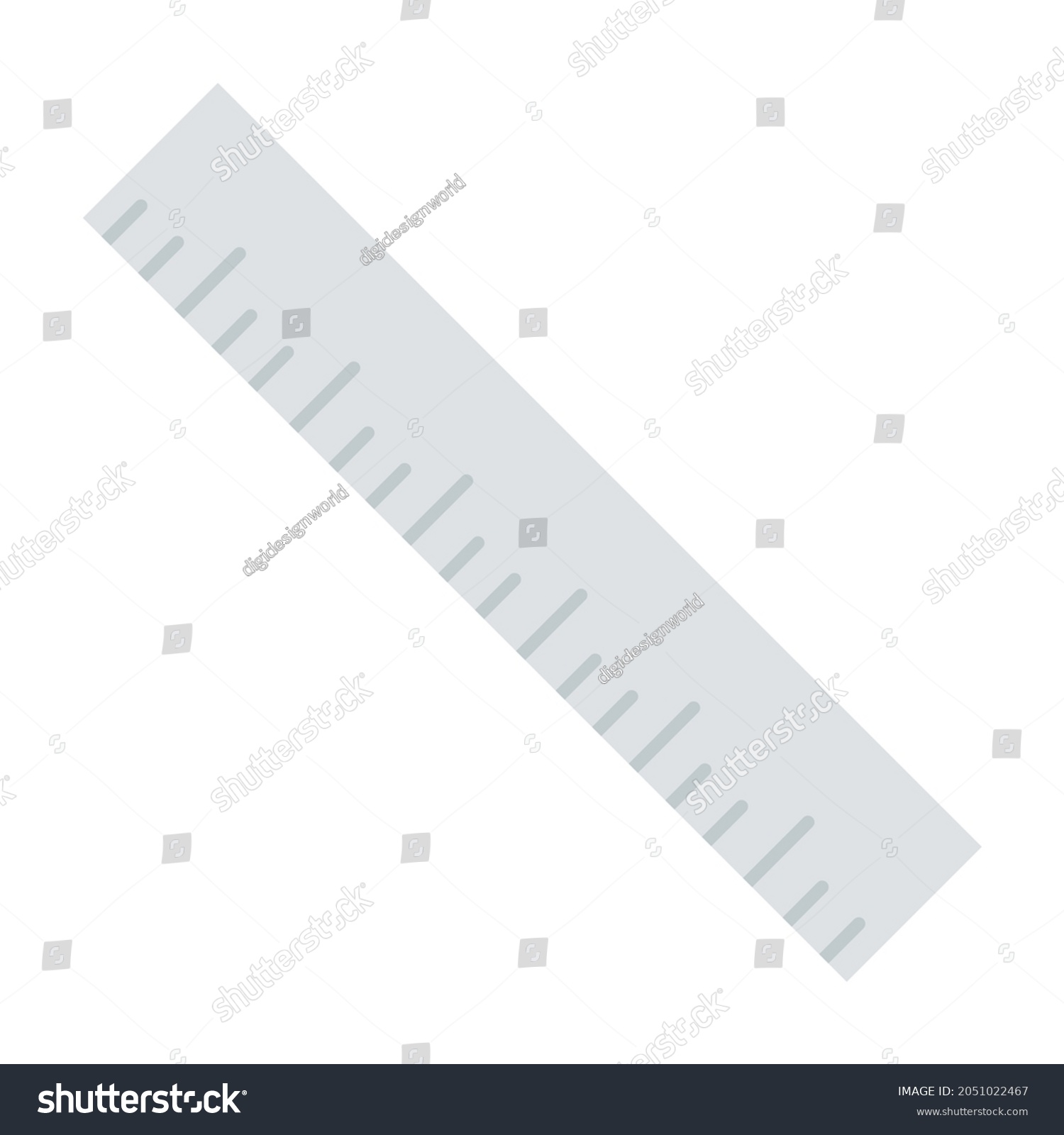 Ruler Scale Flat Vector Icon Which Stock Vector (Royalty Free) 2051022467